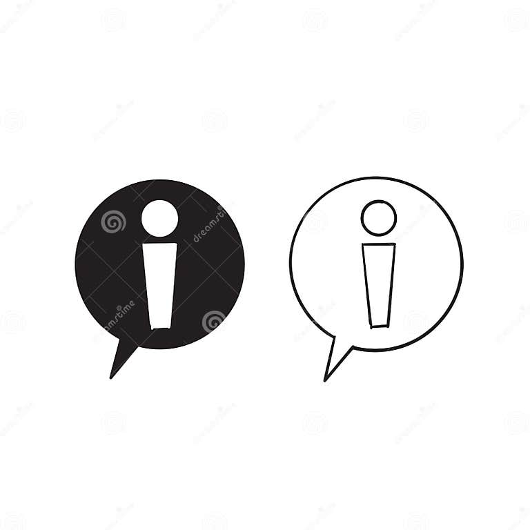 Doodle Info Sign, Information Icon Vector Illustration Stock Vector ...
