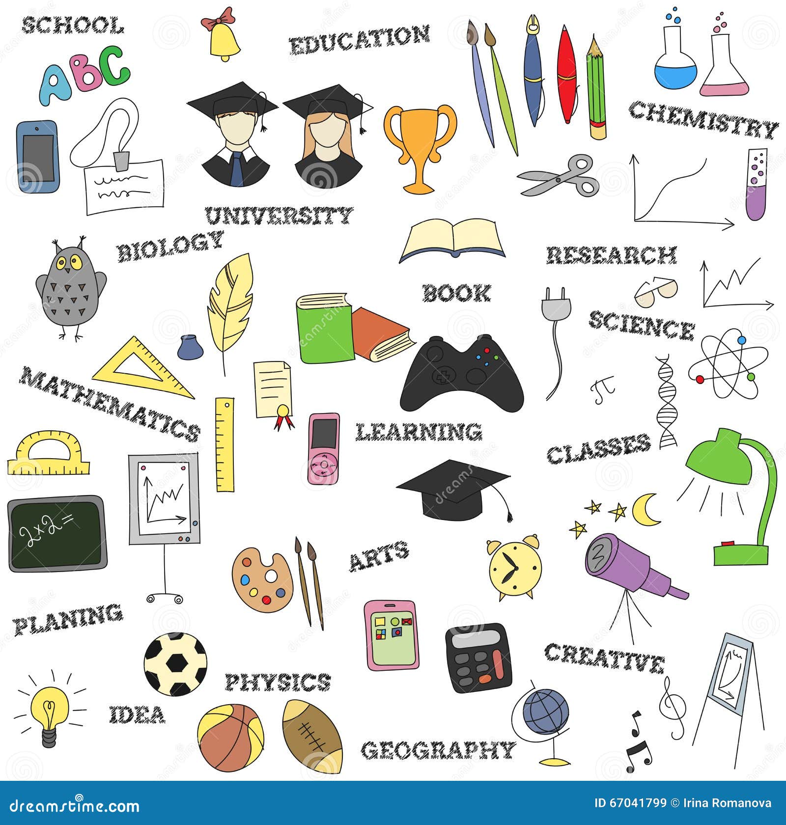 Doodle Infographics Education Elements Stock Vector - Illustration of ...