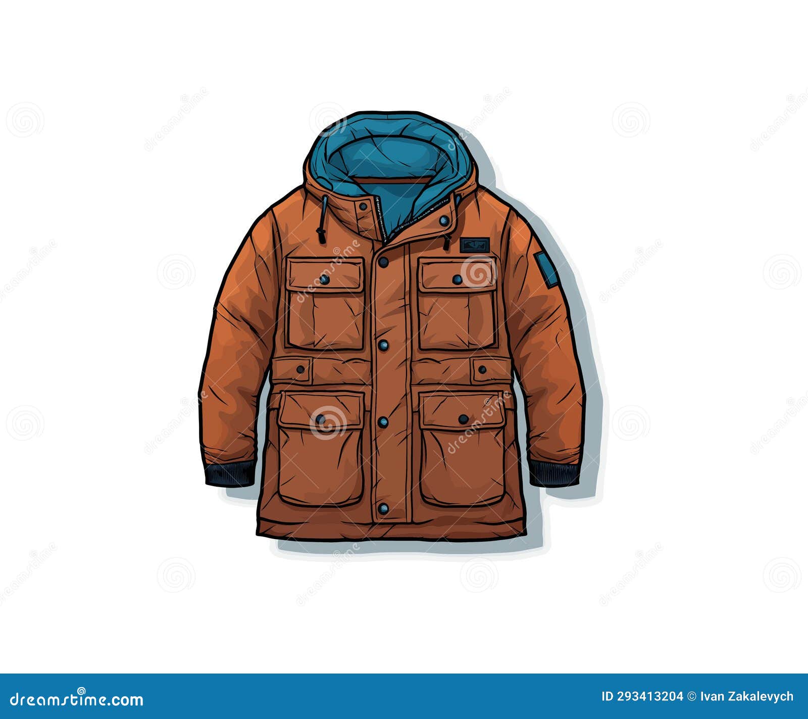 Doodle Inspired Winter Jacket. Vector Illustration Design Stock ...