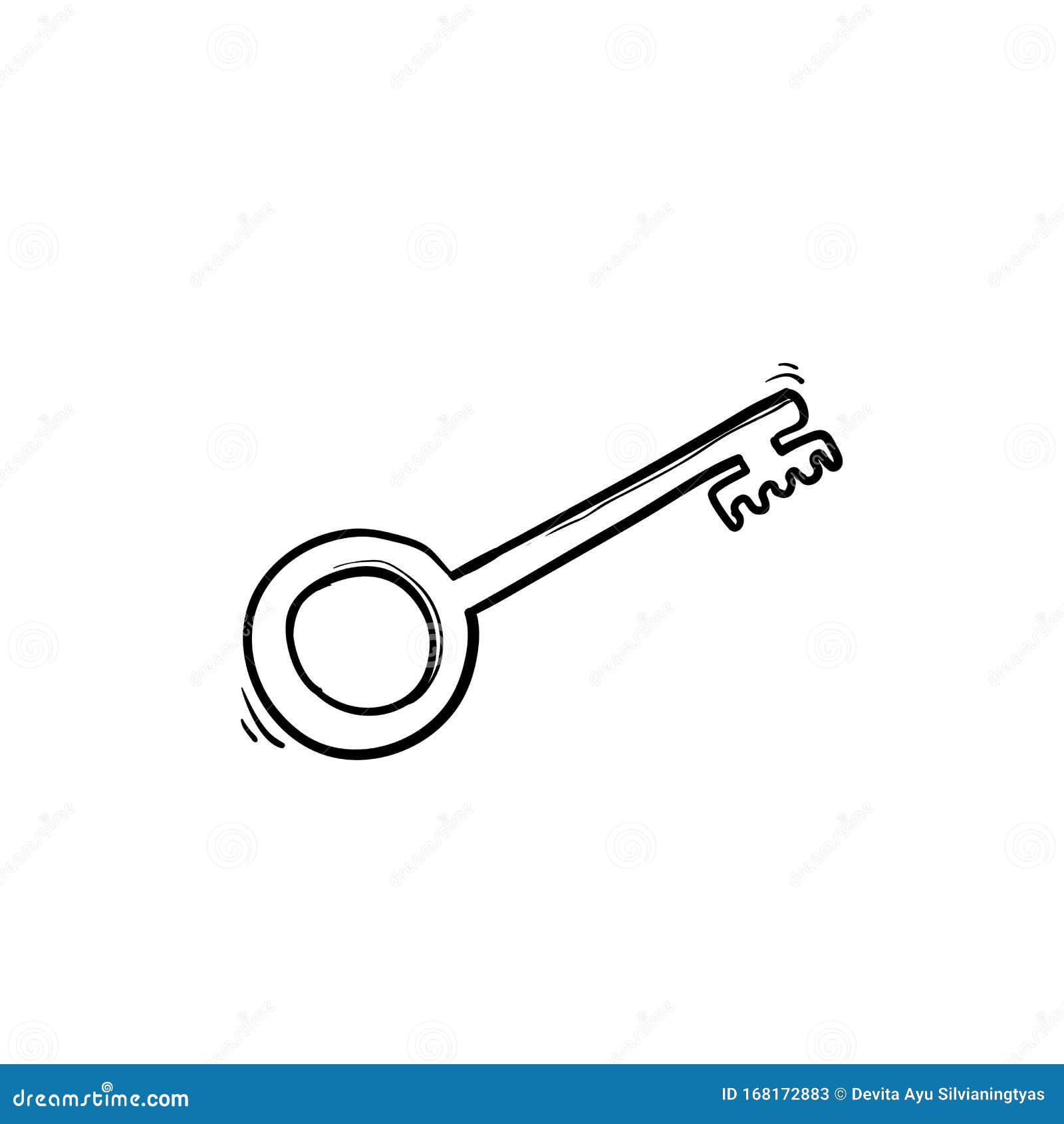 Doodle Key Illustration with Handdrawn Doodle Style Vector Stock Vector ...
