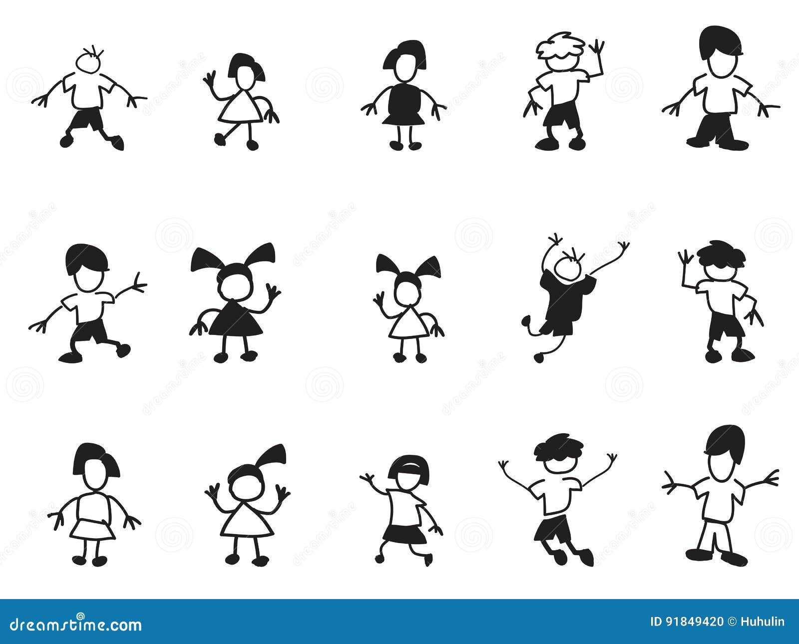 Doodle Kids Playing In Front Of School Royalty-Free Illustration ...