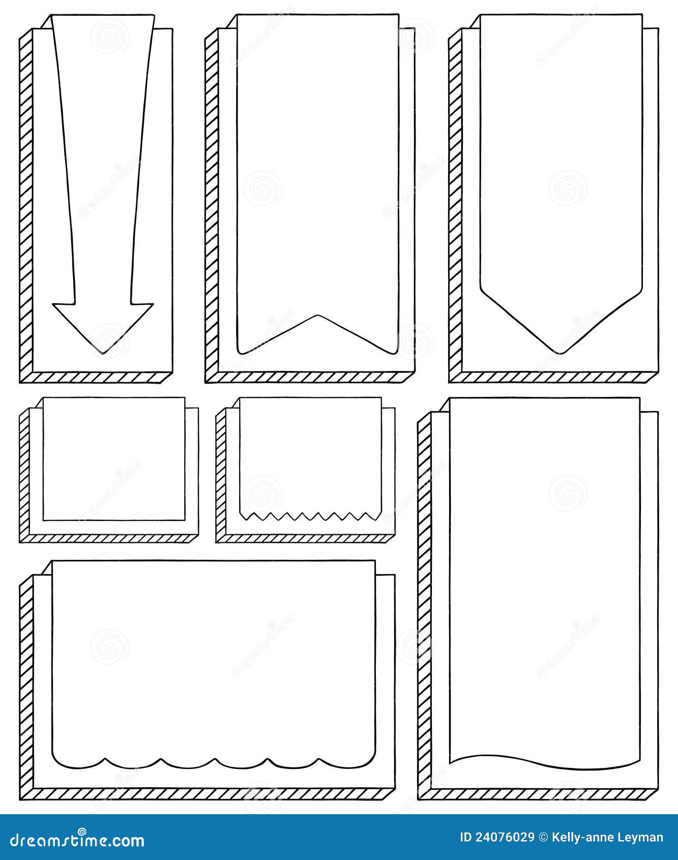 Doodle Labels stock vector. Illustration of doodle, ribbon - 24076029