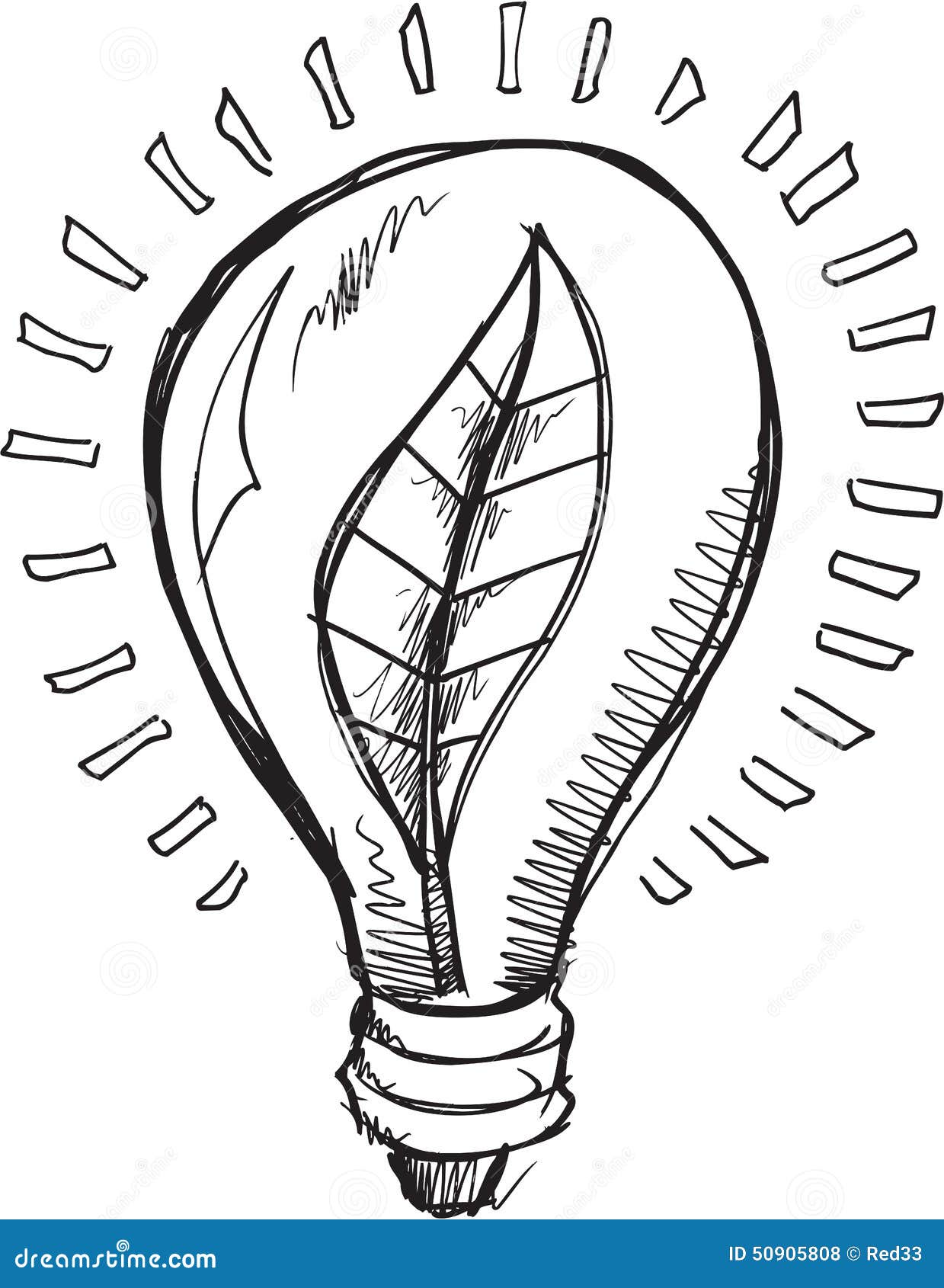 Doodle Light Blub Vector stock vector. Illustration of electric - 50905808