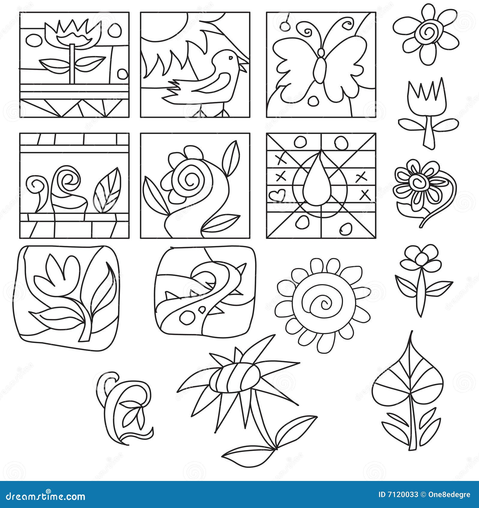 Doodle line art stock illustration. Illustration of background - 7120033