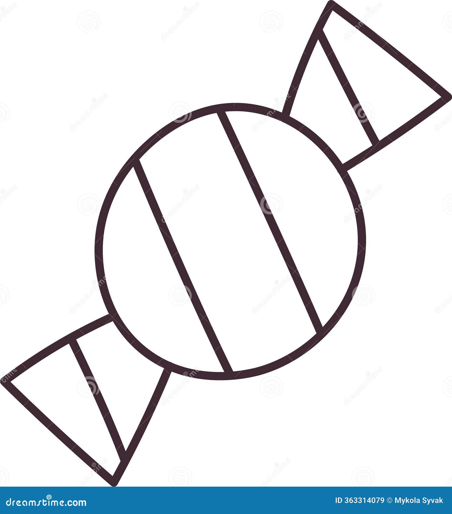 Doodle Line Candy stock vector. Illustration of line - 363314079