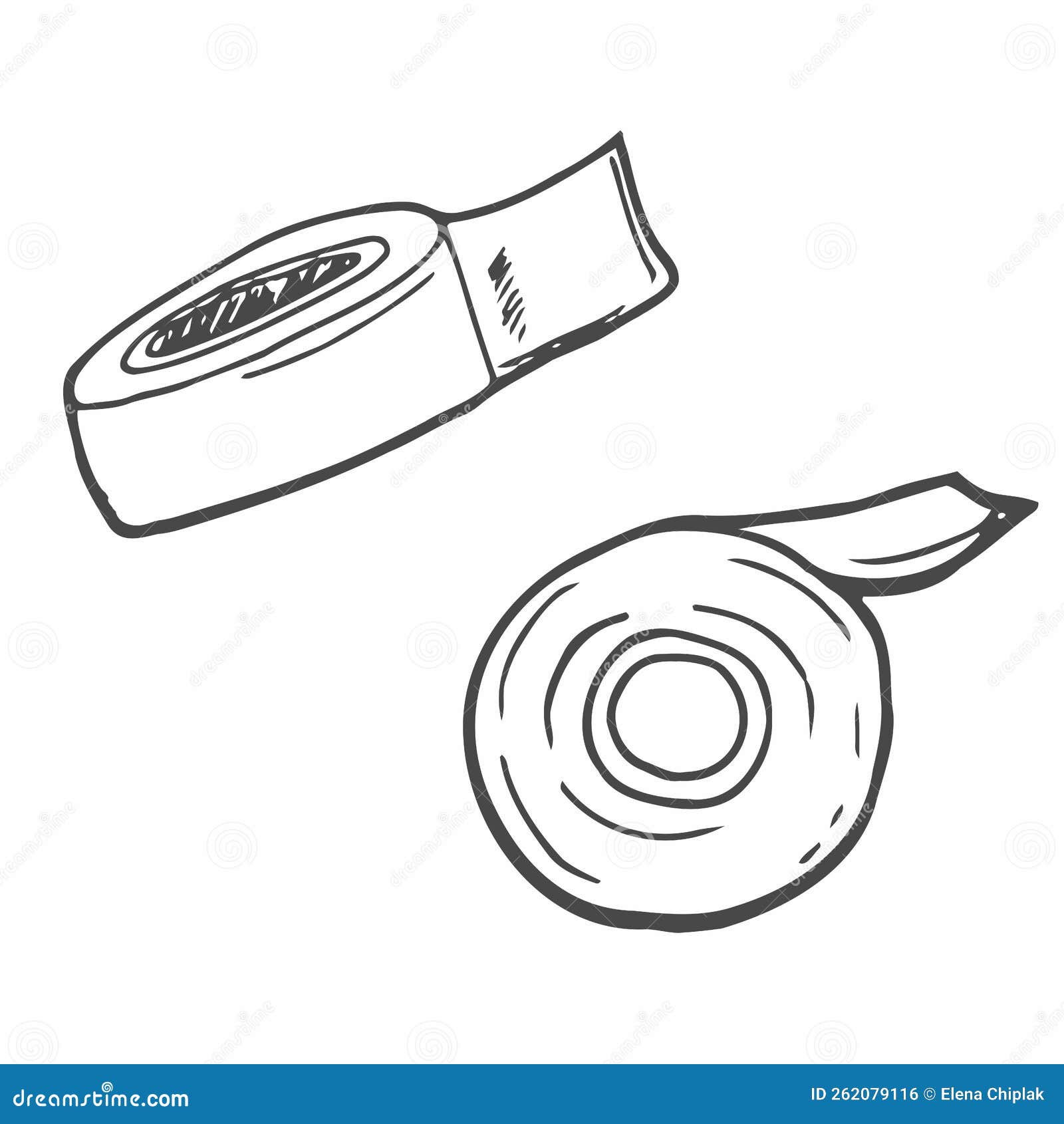 Doodle Line Vector Illustration of Scotch Tape Stock Vector ...
