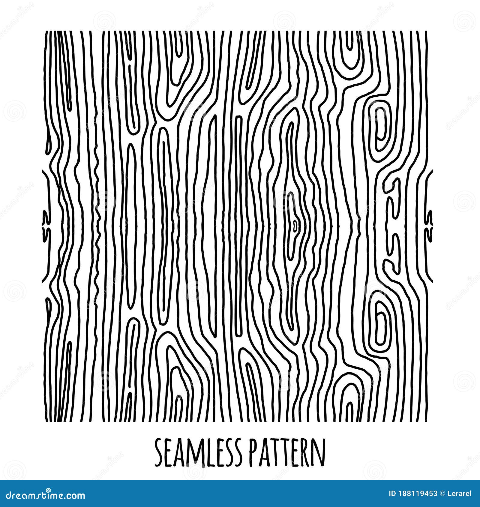 Doodle Lines Pattern Seamless Simulating a Tree and Curved Lines of ...
