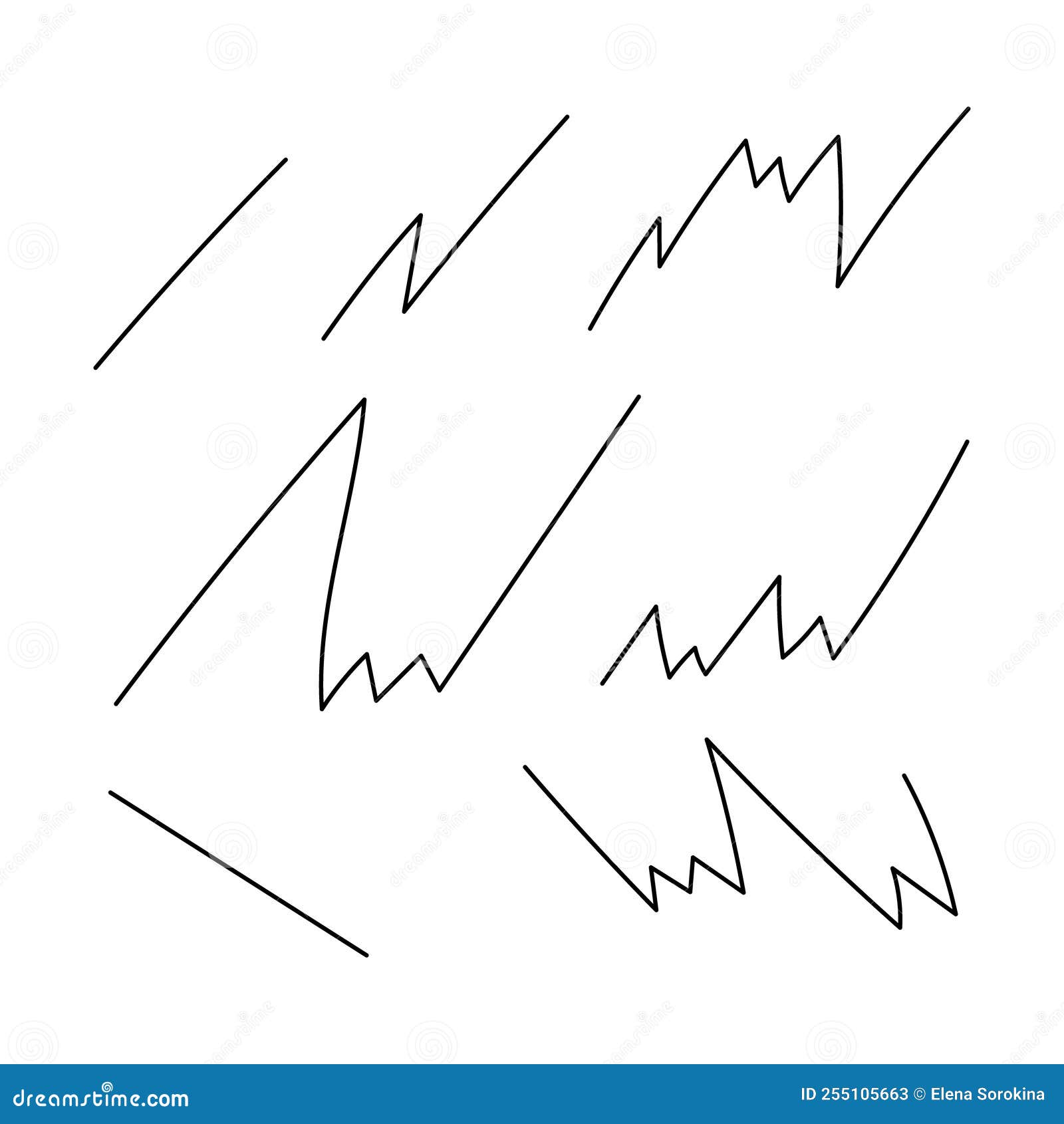 Doodle Lines, Vector Illustration on a White Background Stock Vector ...