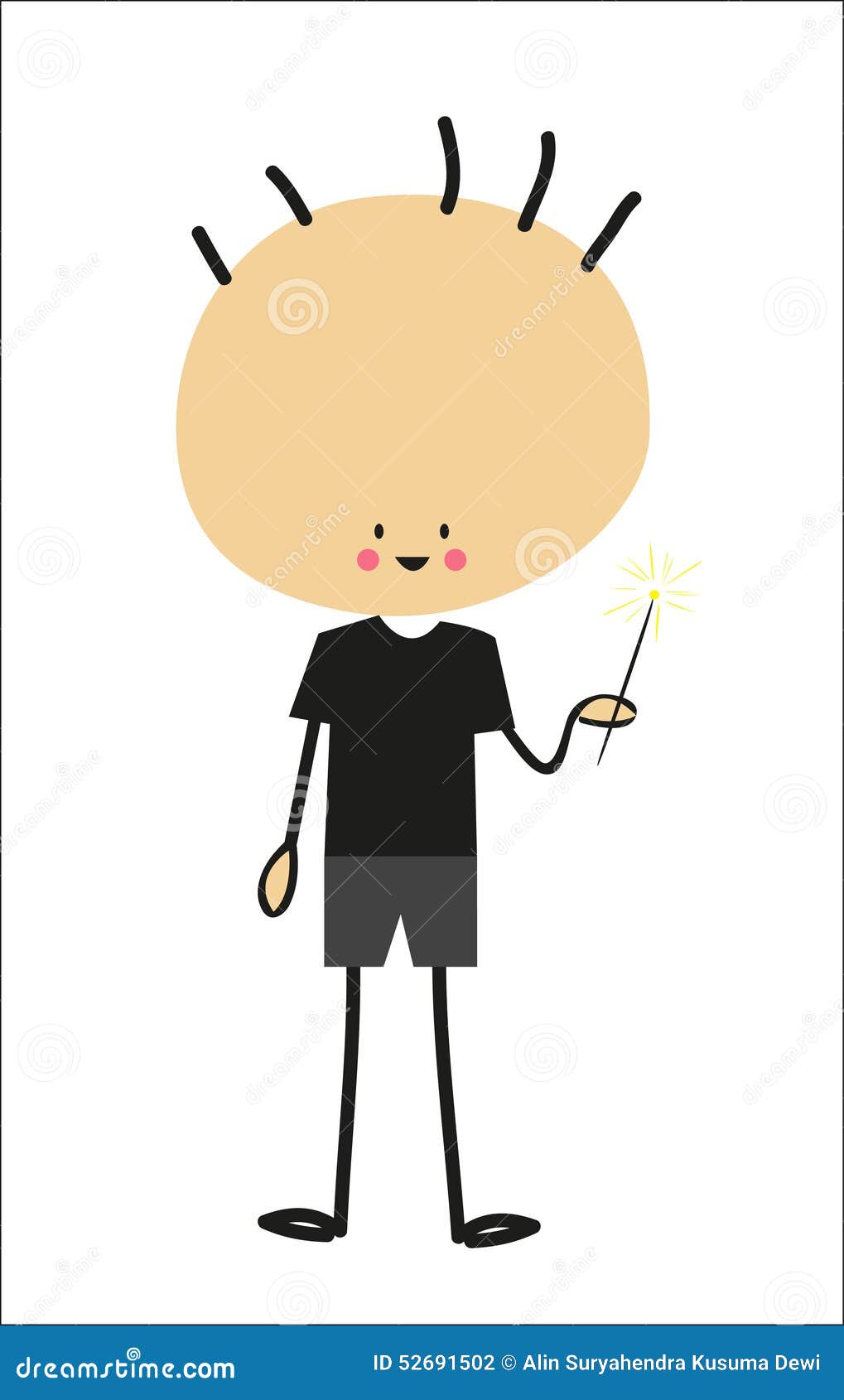 Doodle Little Girl Crying - Full Color Cartoon Vector | CartoonDealer ...