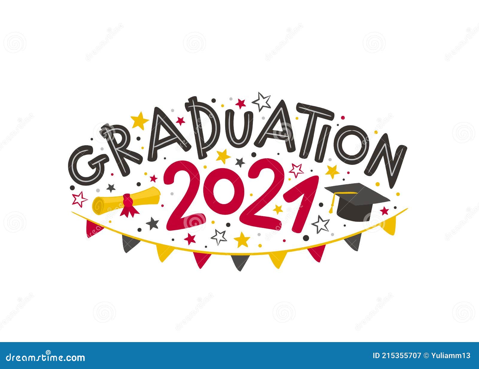 Doodle Logo for the 2021 Graduate with a Masters Cap Stock Vector ...