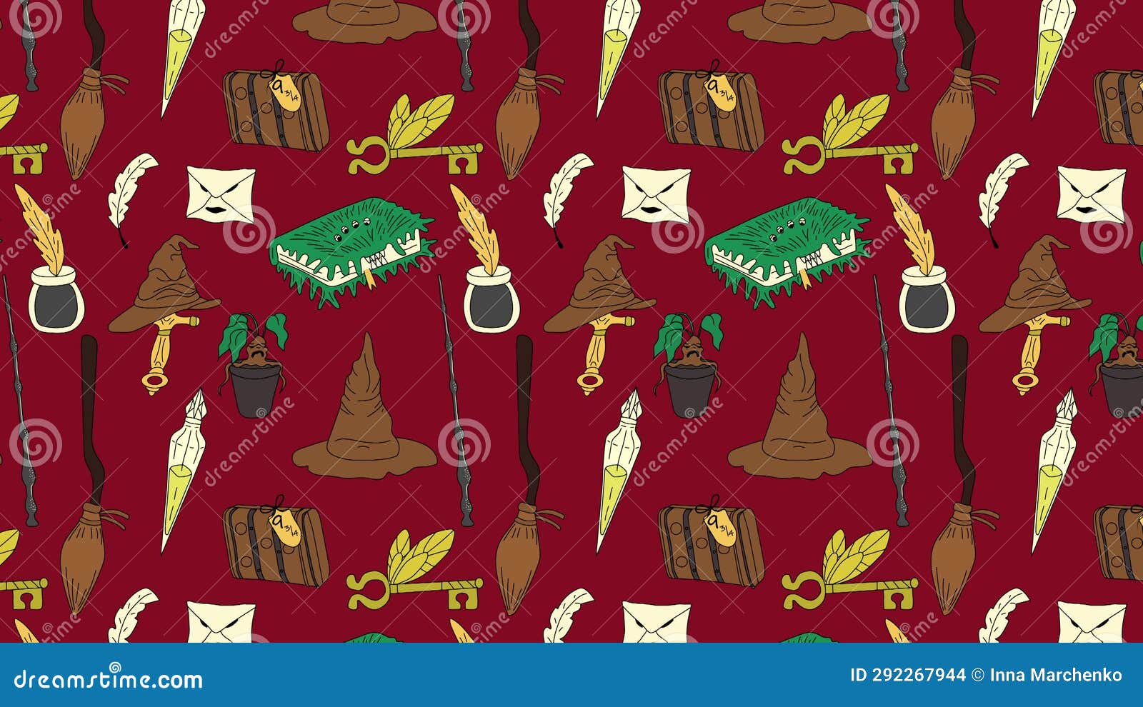 Doodle Magic Things from a Wizard School Animation Loop Background ...