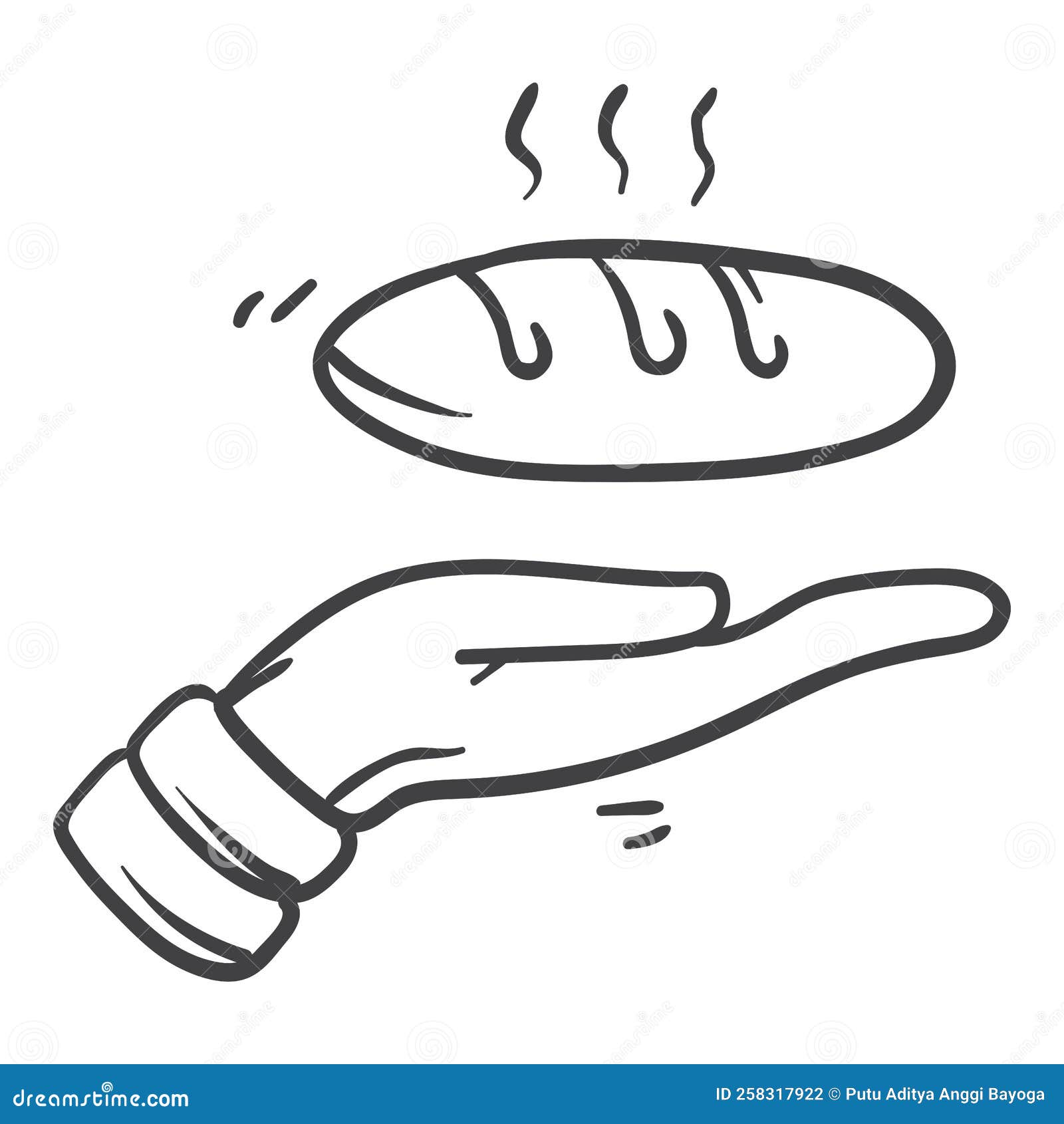 Doodle making bread stock vector. Illustration of icon - 258317922