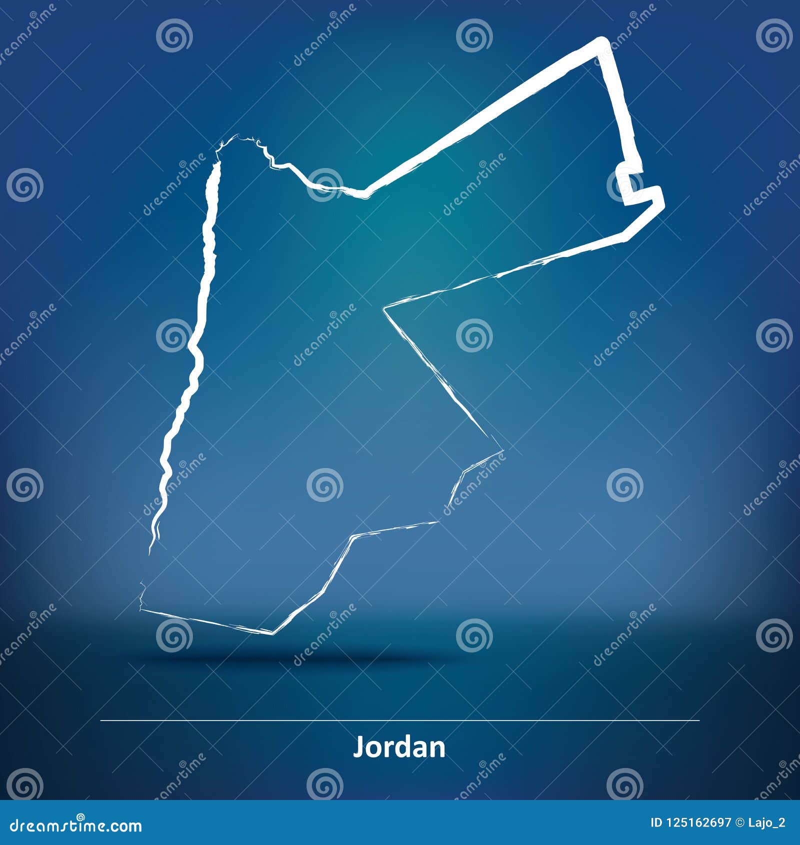 Doodle Map of Jordan stock vector. Illustration of clip - 125162697