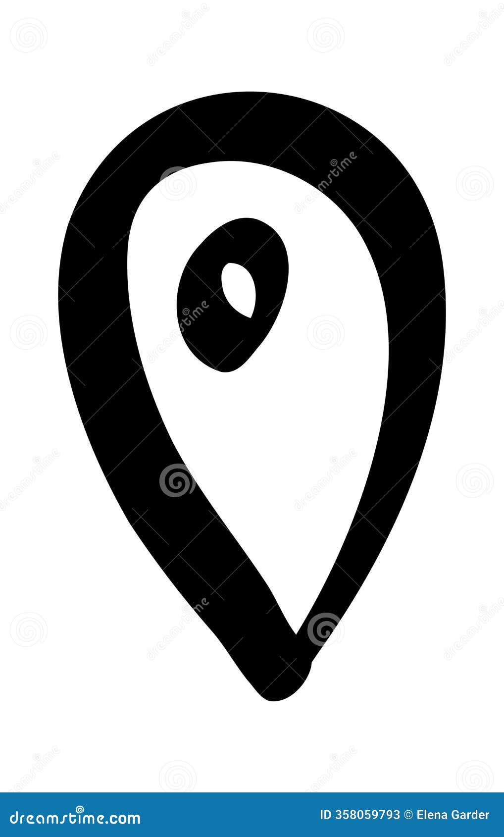 Map Pin Sign Location Icon With Shadow Cartoon Vector | CartoonDealer ...