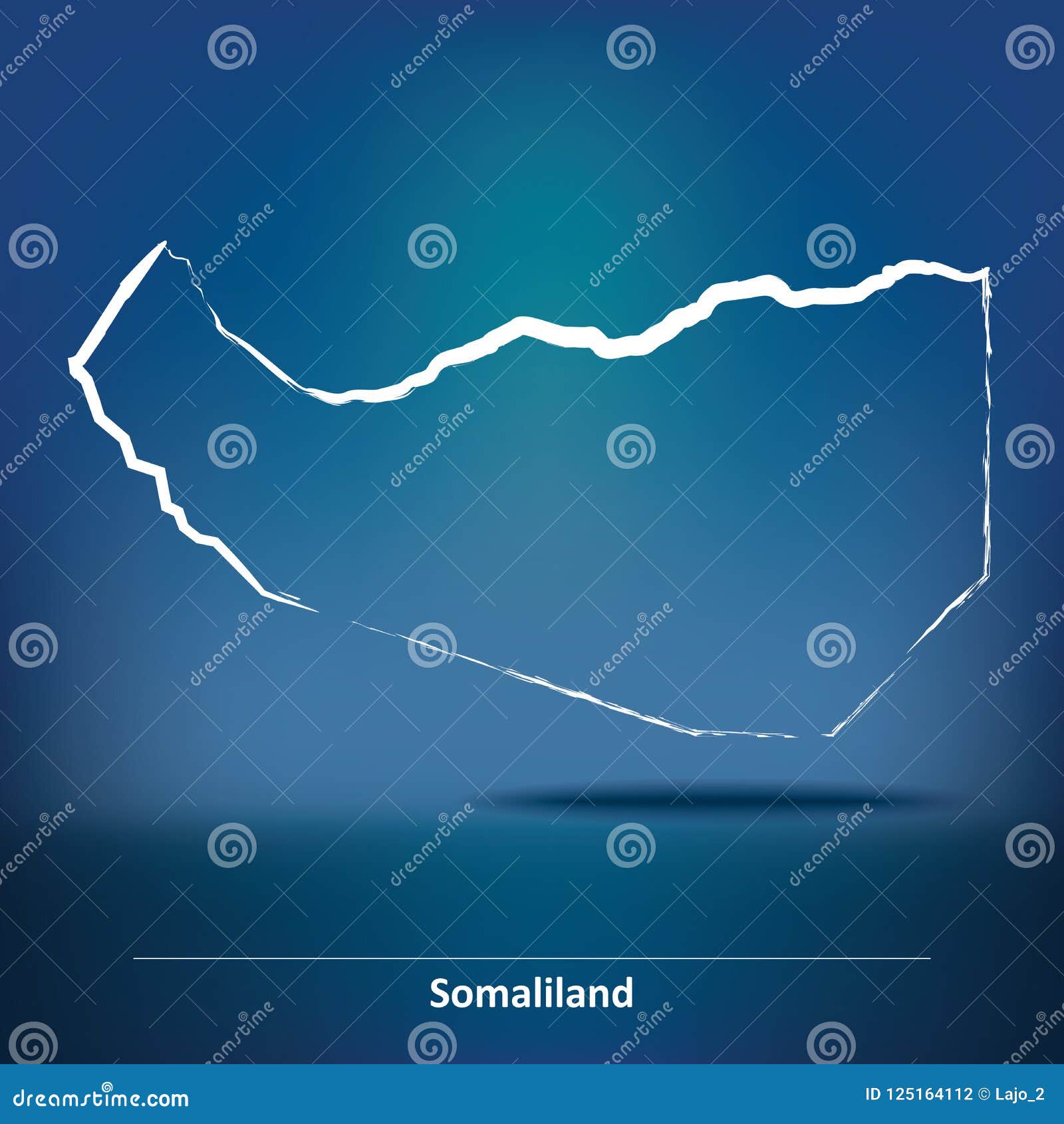 Doodle Map of Somaliland stock vector. Illustration of isolated - 125164112