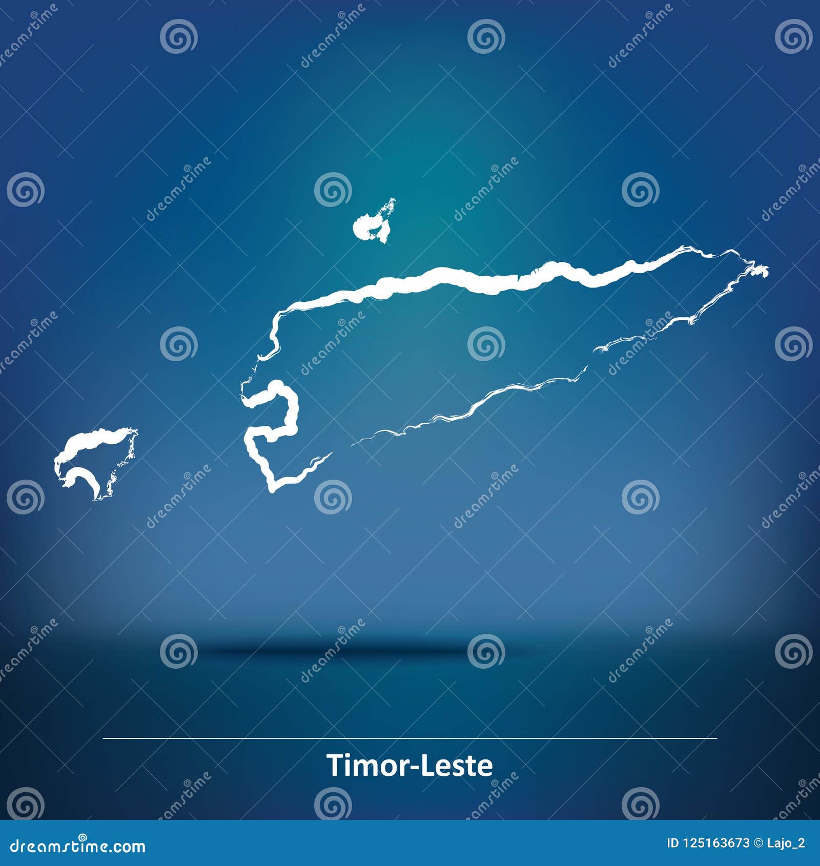 Doodle Map of Timor-Leste stock vector. Illustration of national ...