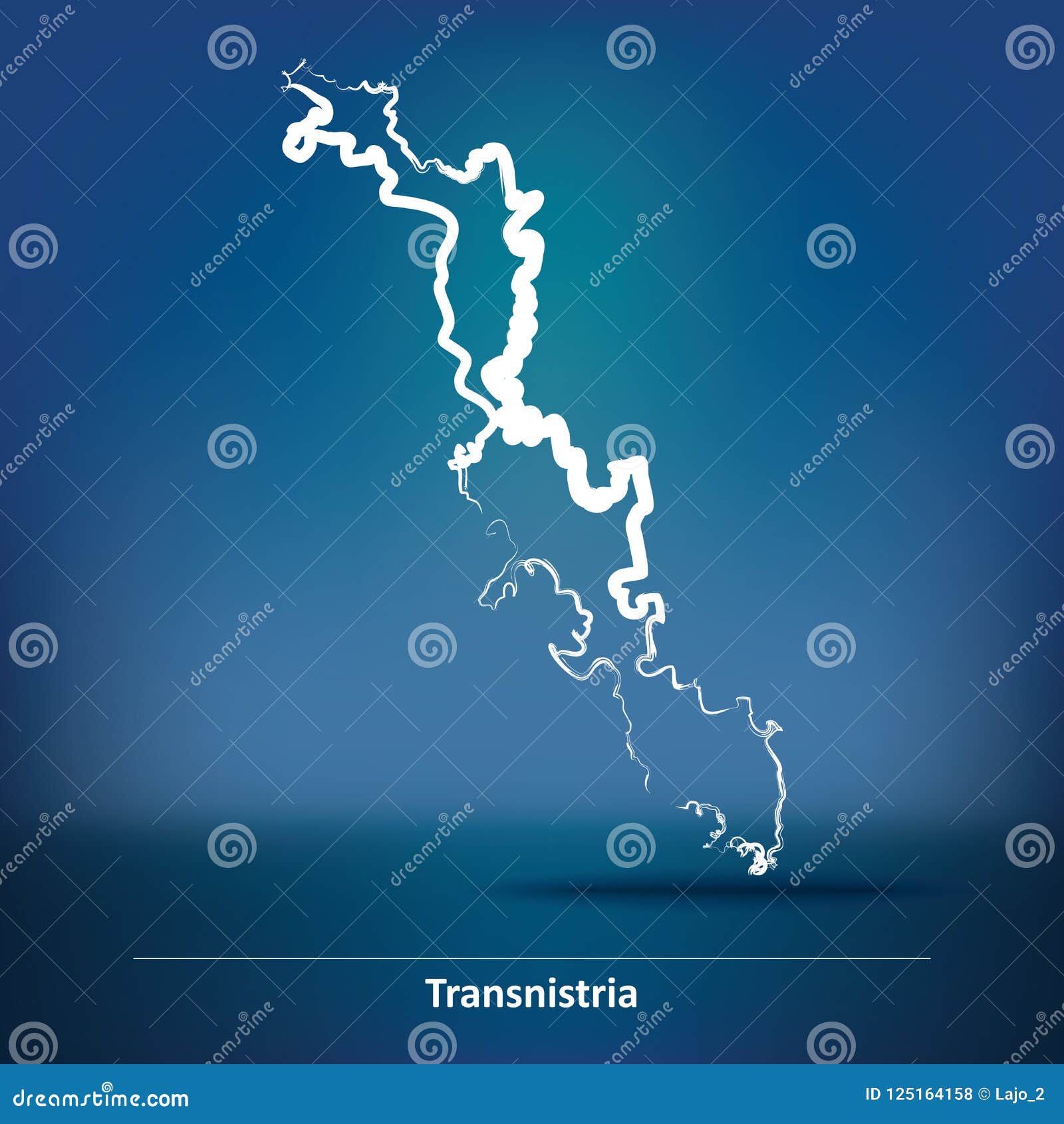 Doodle Map of Transnistria stock vector. Illustration of icon - 125164158
