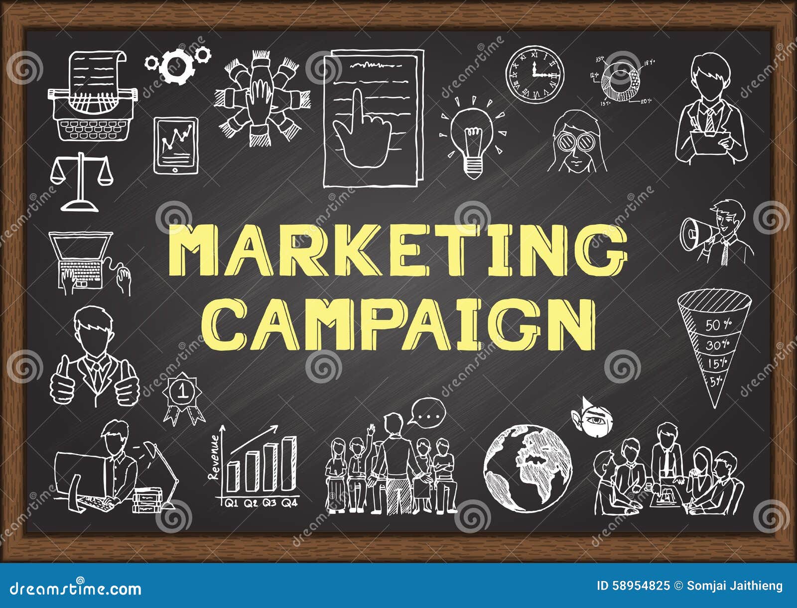Marketing Campaign Concept - Digital Marketing Ideas Illustration ...