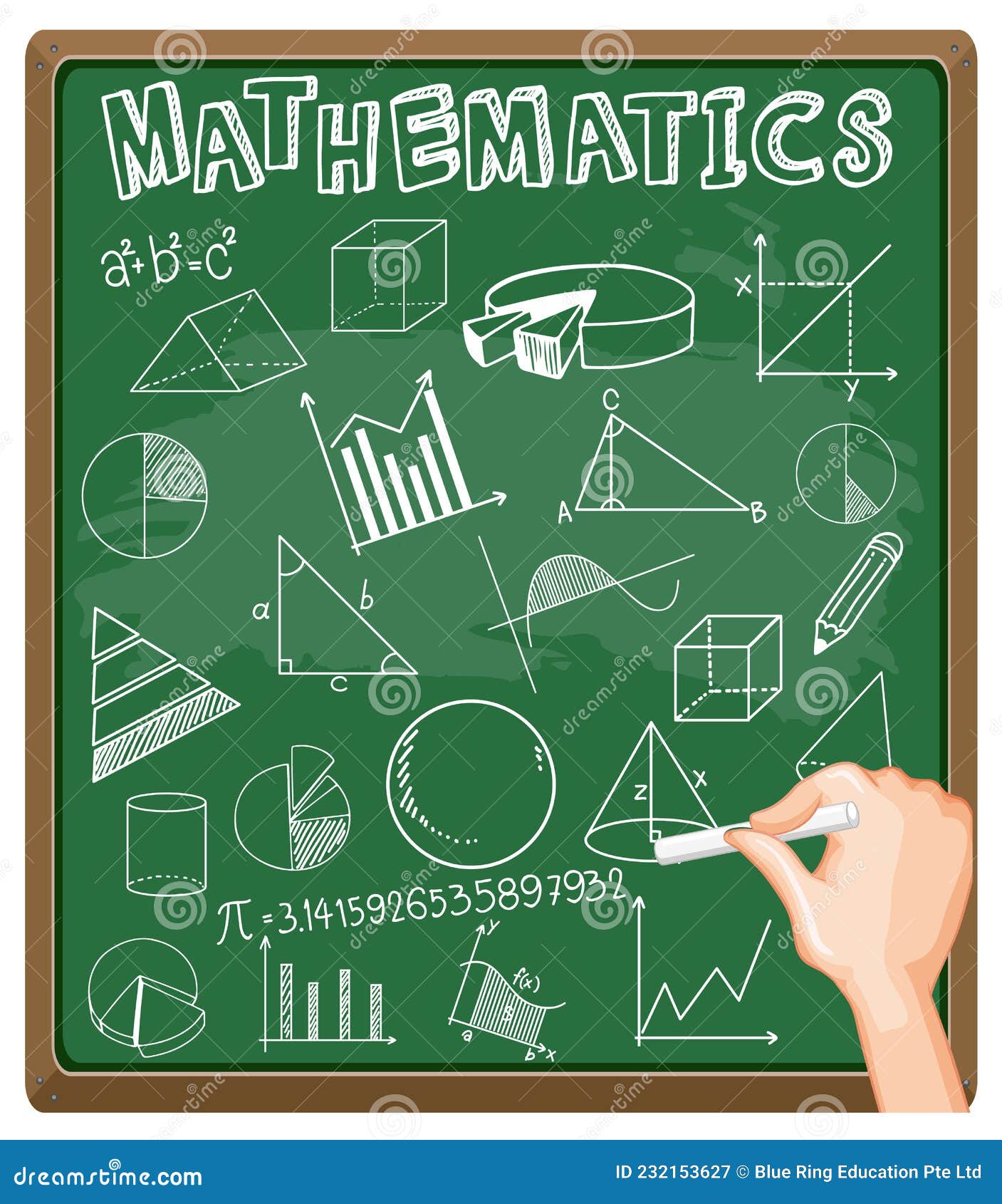 Doodle Math Formula with Mathematics Font Stock Vector - Illustration ...