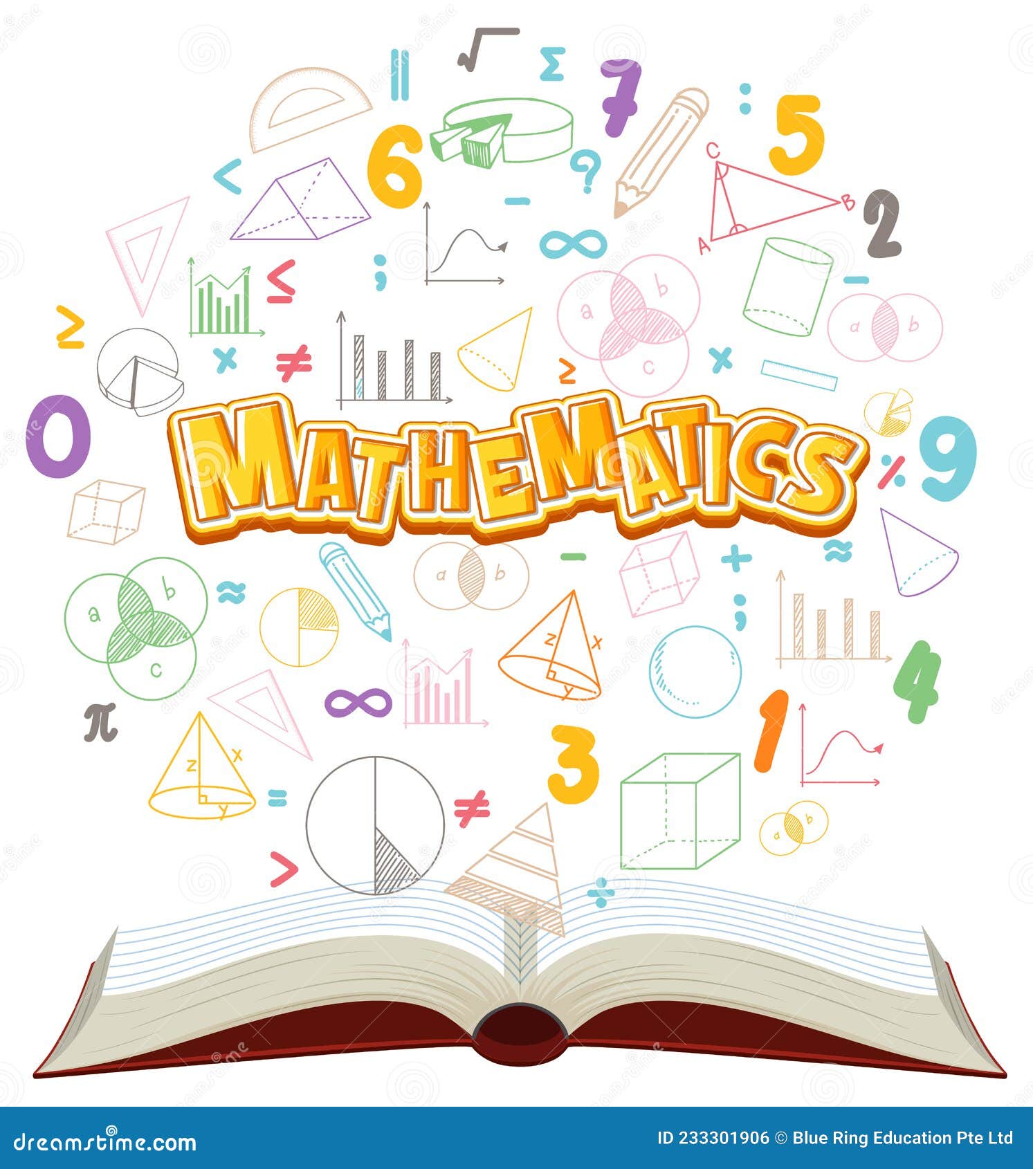 Doodle Math Formula with Mathematics Font Stock Vector - Illustration ...
