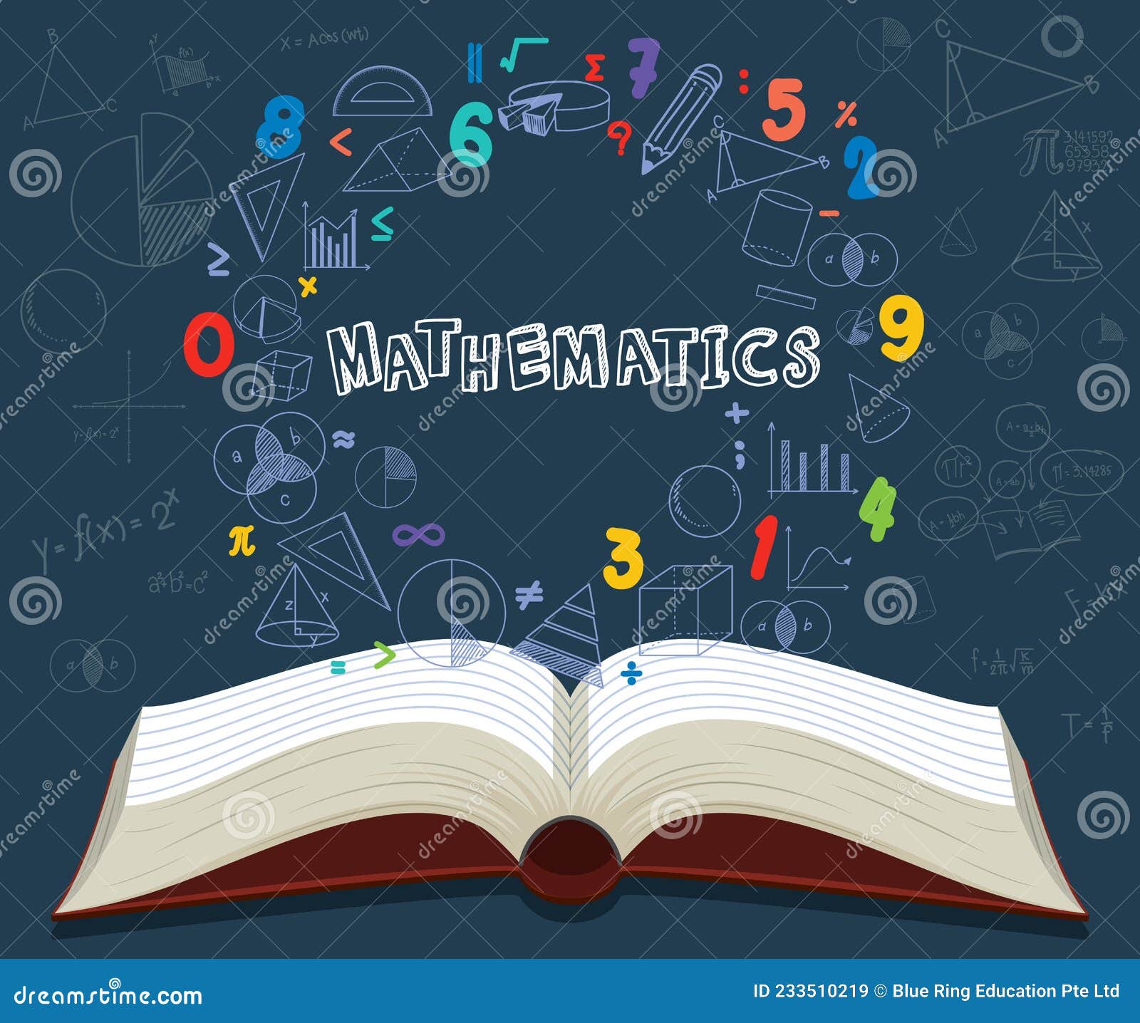 Doodle Math Formula with Mathematics Font Stock Vector - Illustration ...