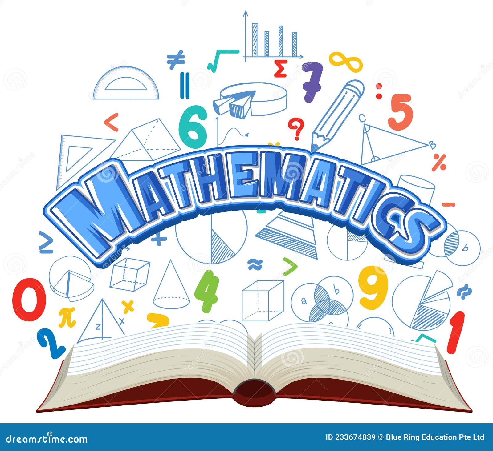 Doodle Math Formula with Mathematics Font Stock Vector - Illustration ...