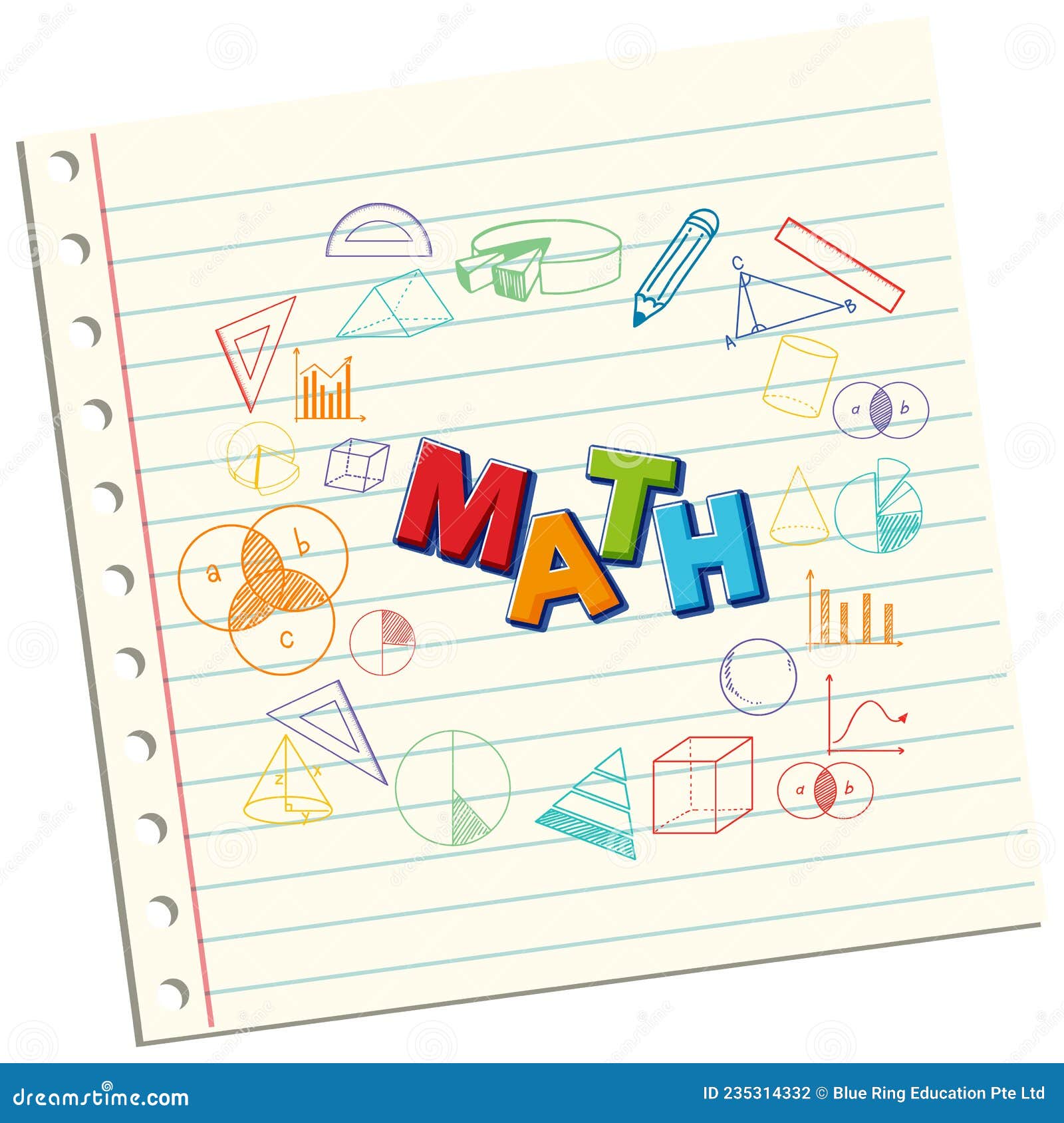 Doodle Math Formula with Mathematics Font Stock Vector - Illustration ...