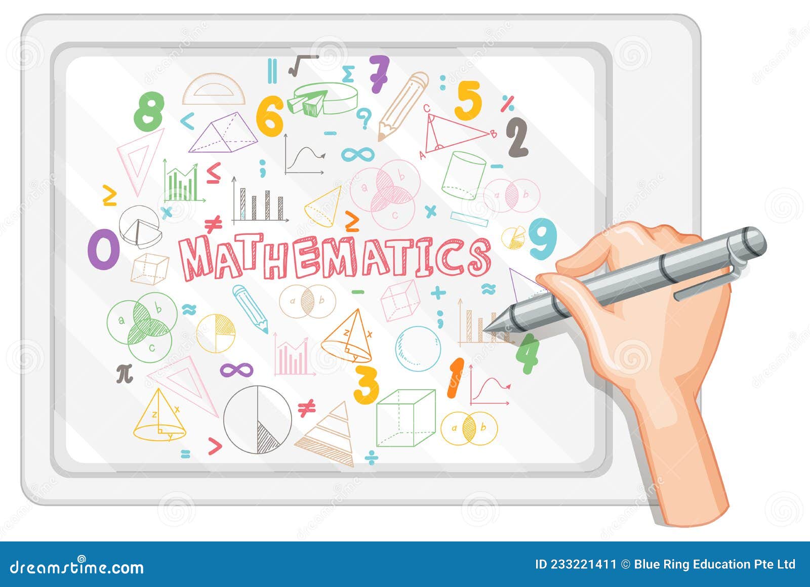 Doodle Math Formula with Mathematics Font Stock Vector - Illustration ...