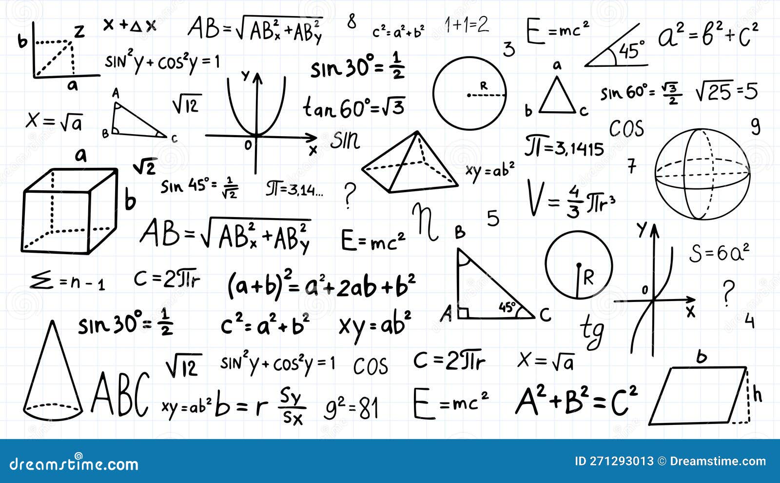 Mathematical Equations And Formulas Vector Illustration | CartoonDealer ...