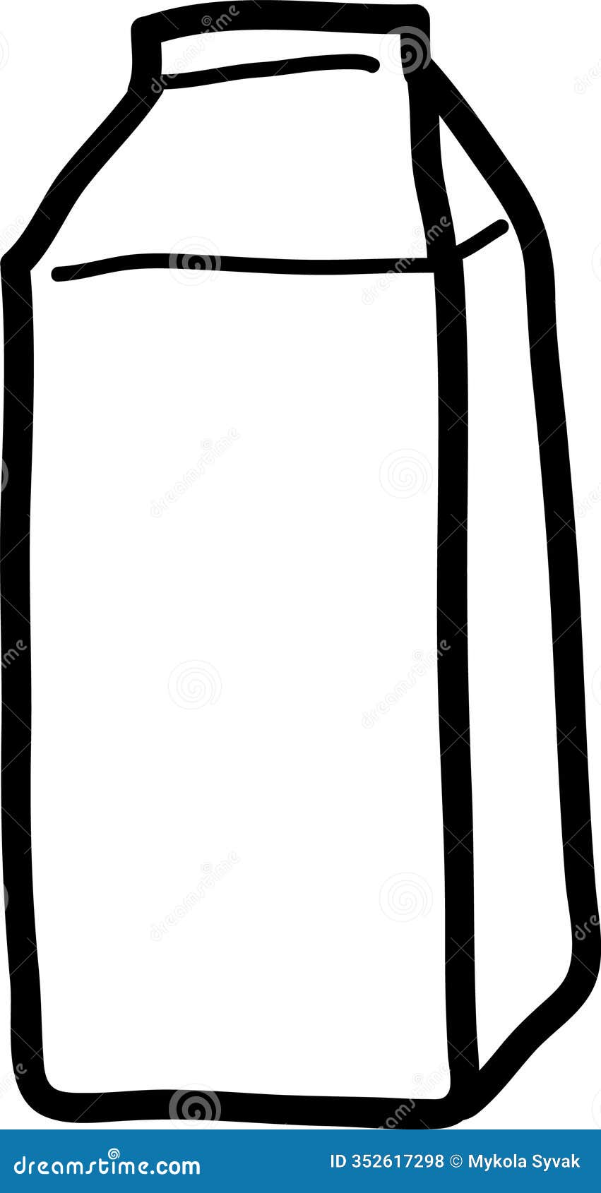 Doodle Milk Box Vector Illustration | CartoonDealer.com #352617478