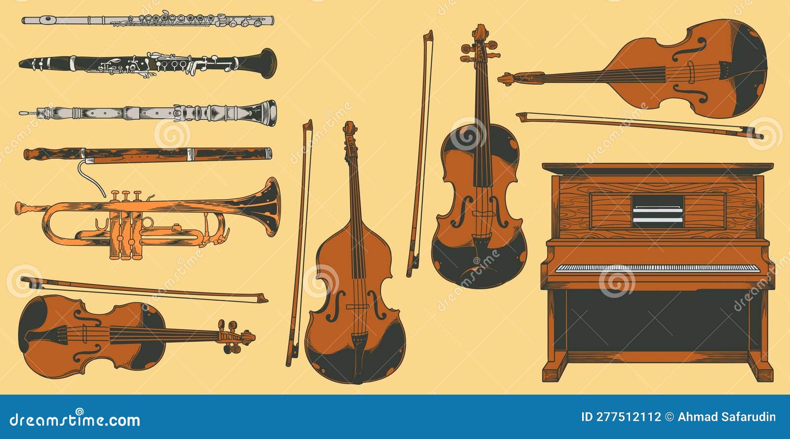 Doodle Music Drawing Drawing Objects Stock Vector - Illustration of ...