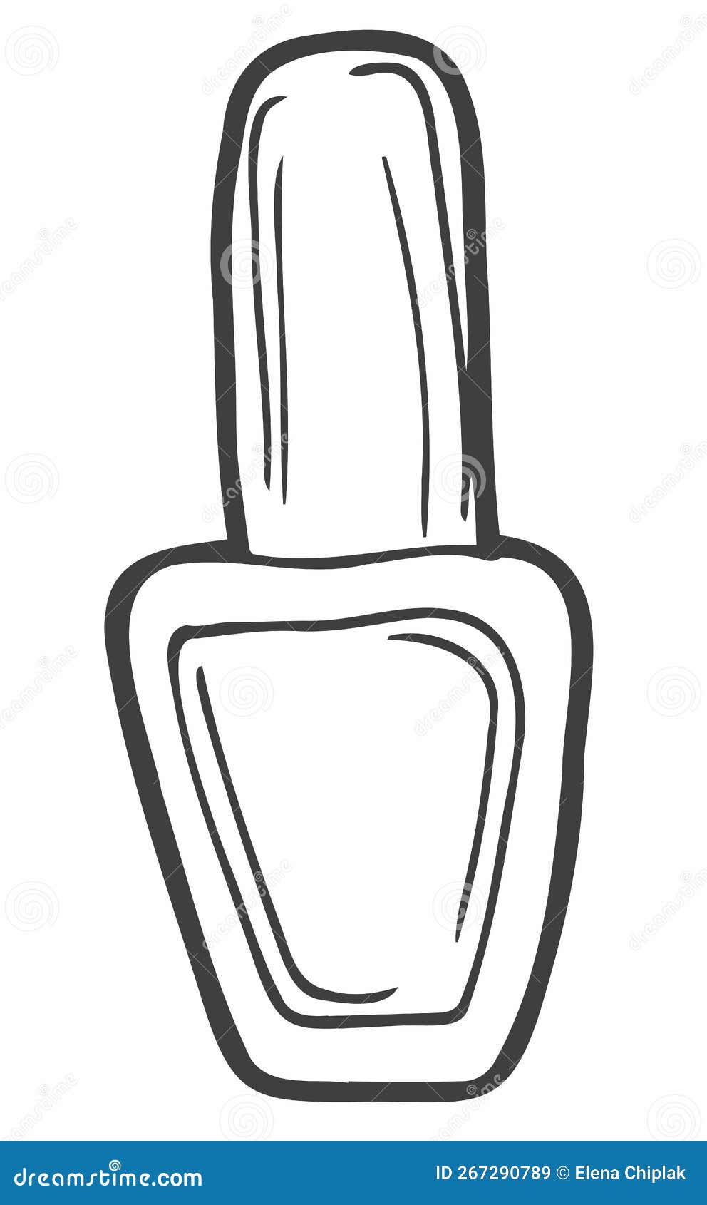 Doodle Nail Polish Icon in Vector. Hand Drawn Nail Polish Icon in ...