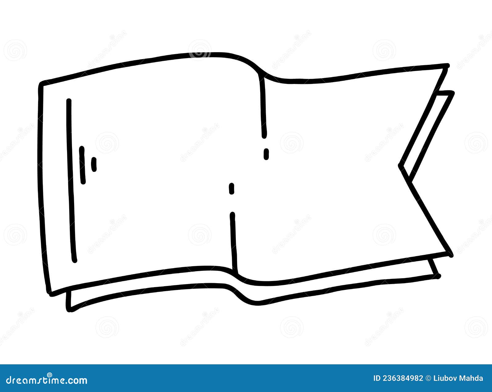 Doodle Note. Diary Notebook and Paper Sheet, Hand Drawn Waving Sticker ...