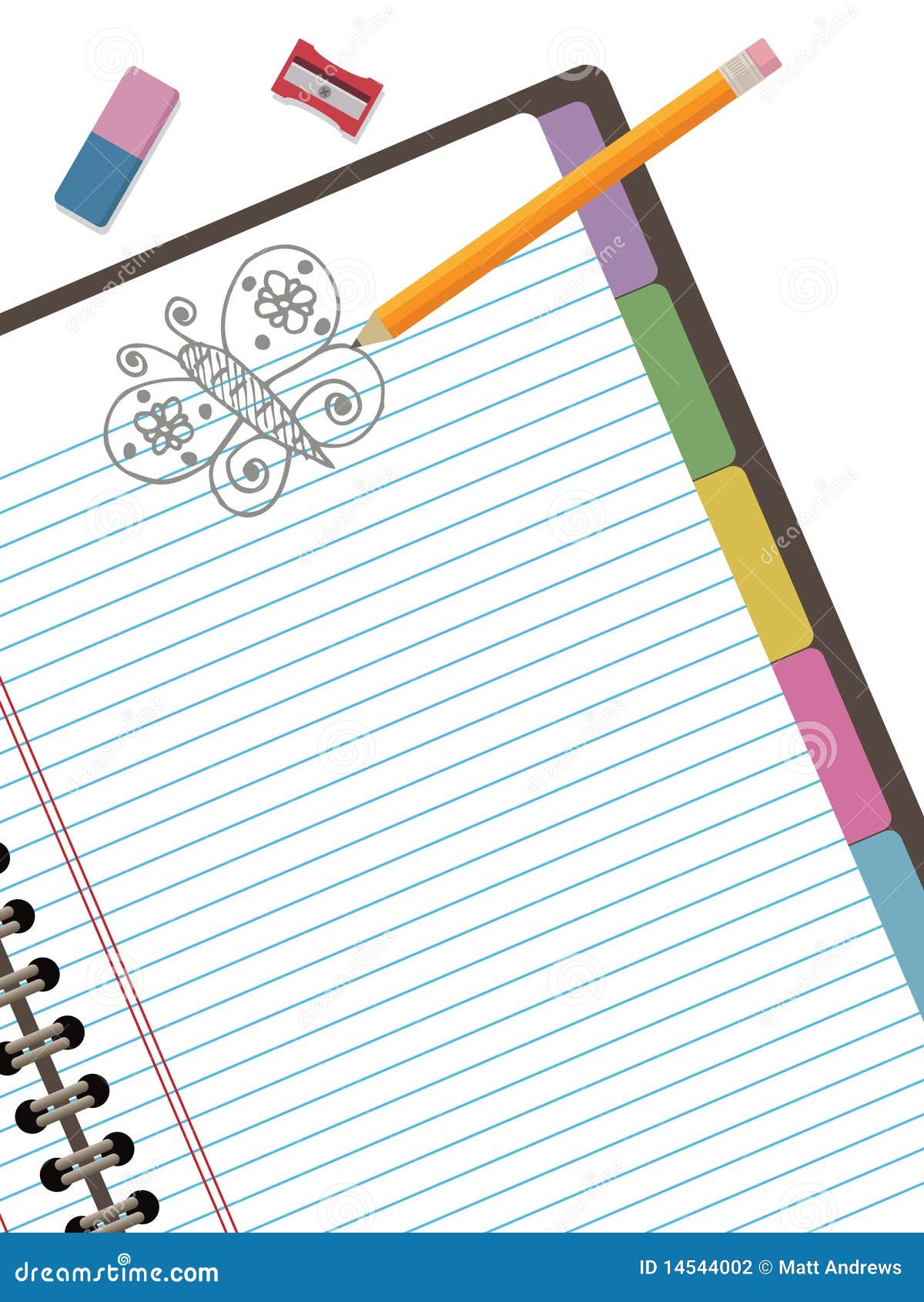 Doodle notebook stock vector. Illustration of copy, lines - 14544002