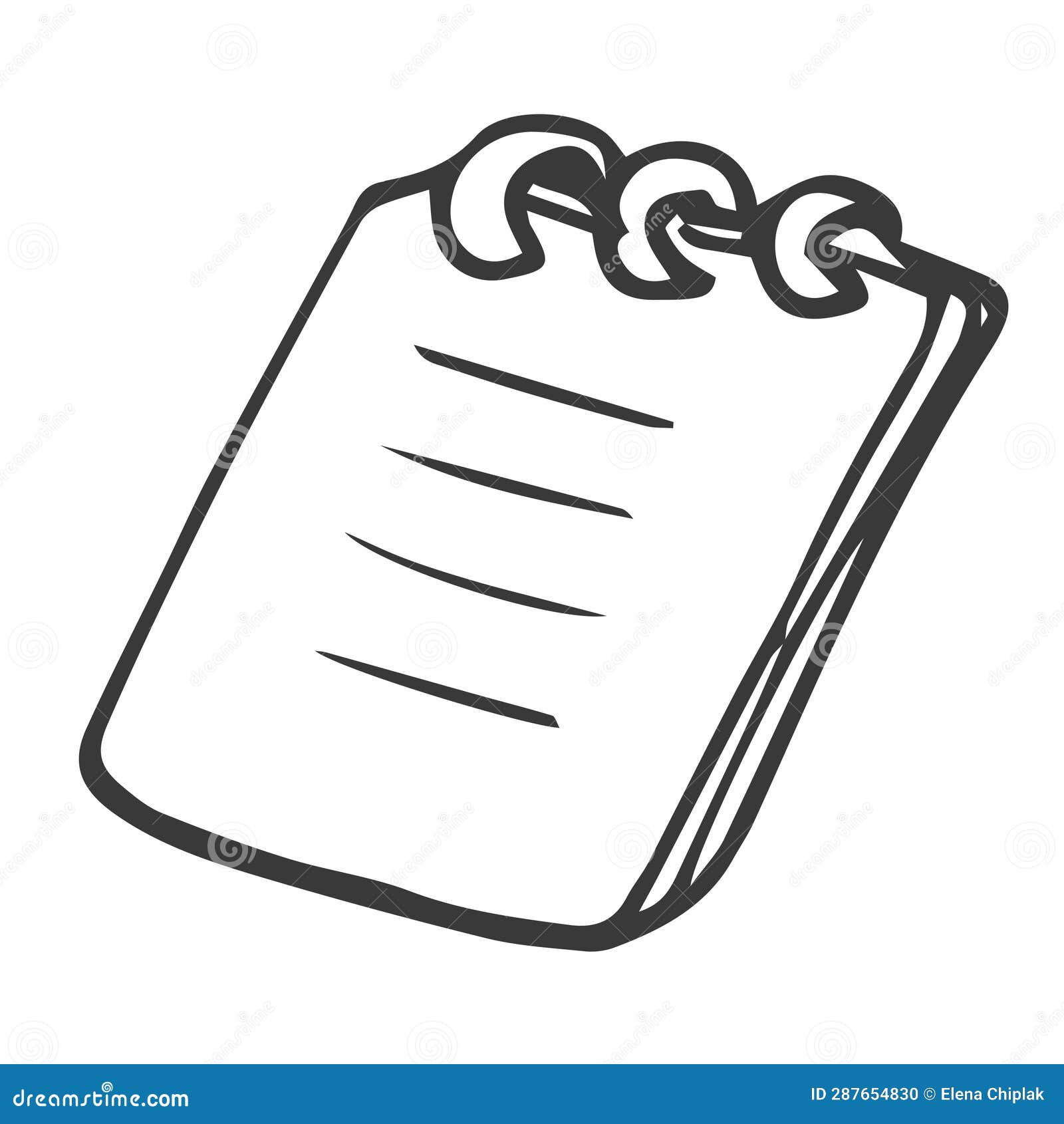 Doodle Notebook Icon in Vector. Hand Drawn Notebook Icon in Vector ...