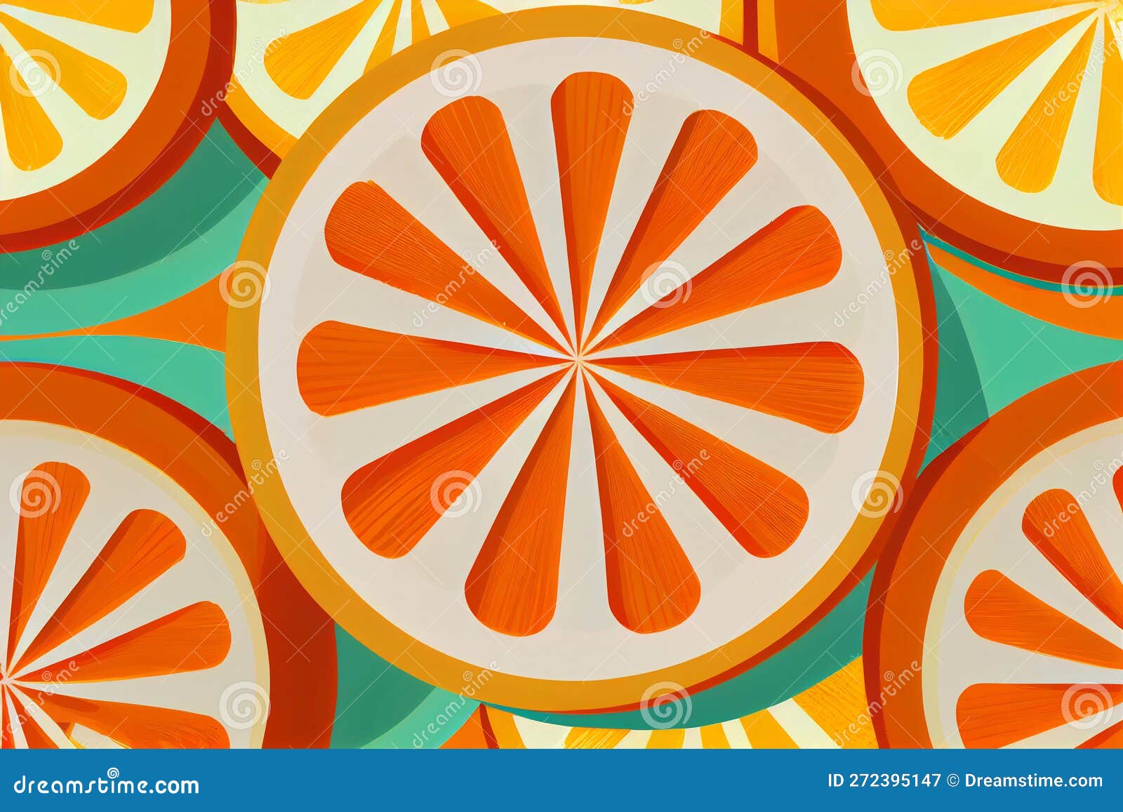 Doodle Orange and Abstract Elements. Hand Drawn Pattern Illustrations ...