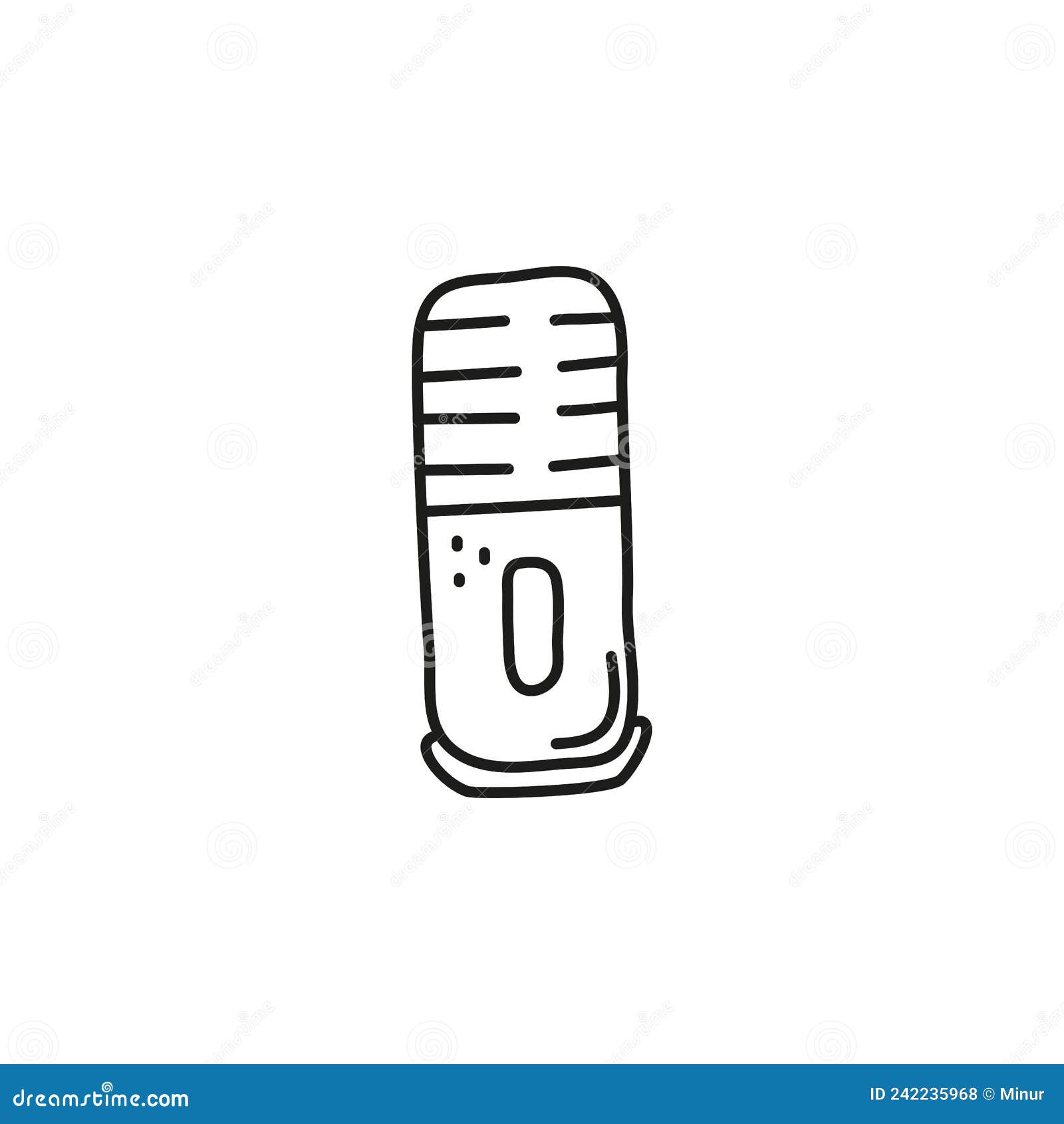 Outline Microphone For Singers Vector Icon. Isolated Black Simple Line ...