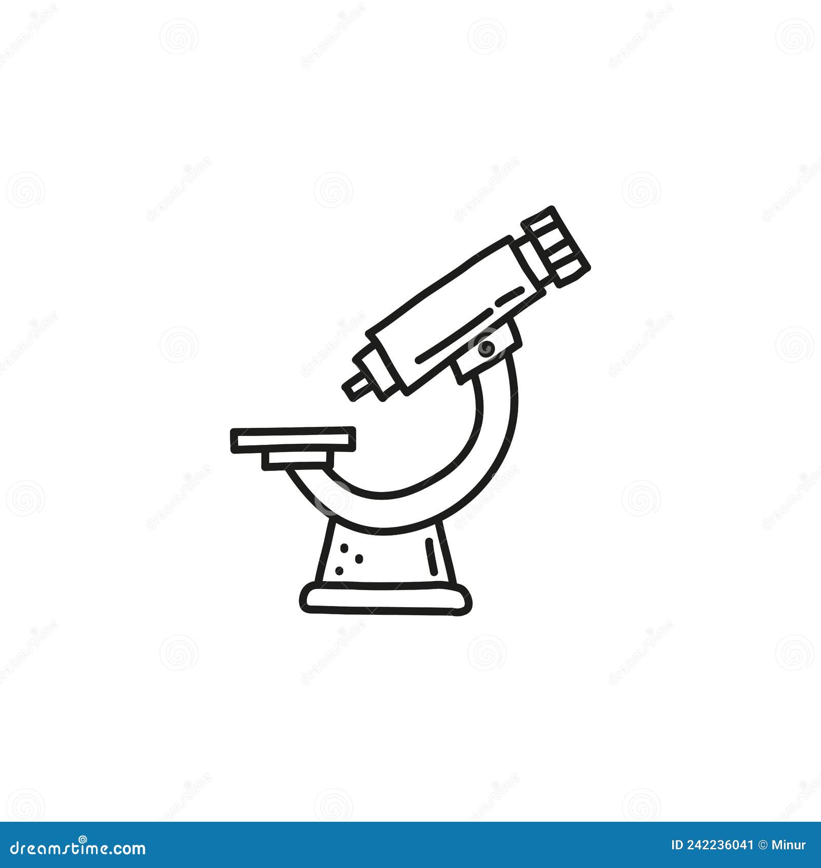 Outline Microscope Icon, With Editable Stroke. Microscope Silhouette ...