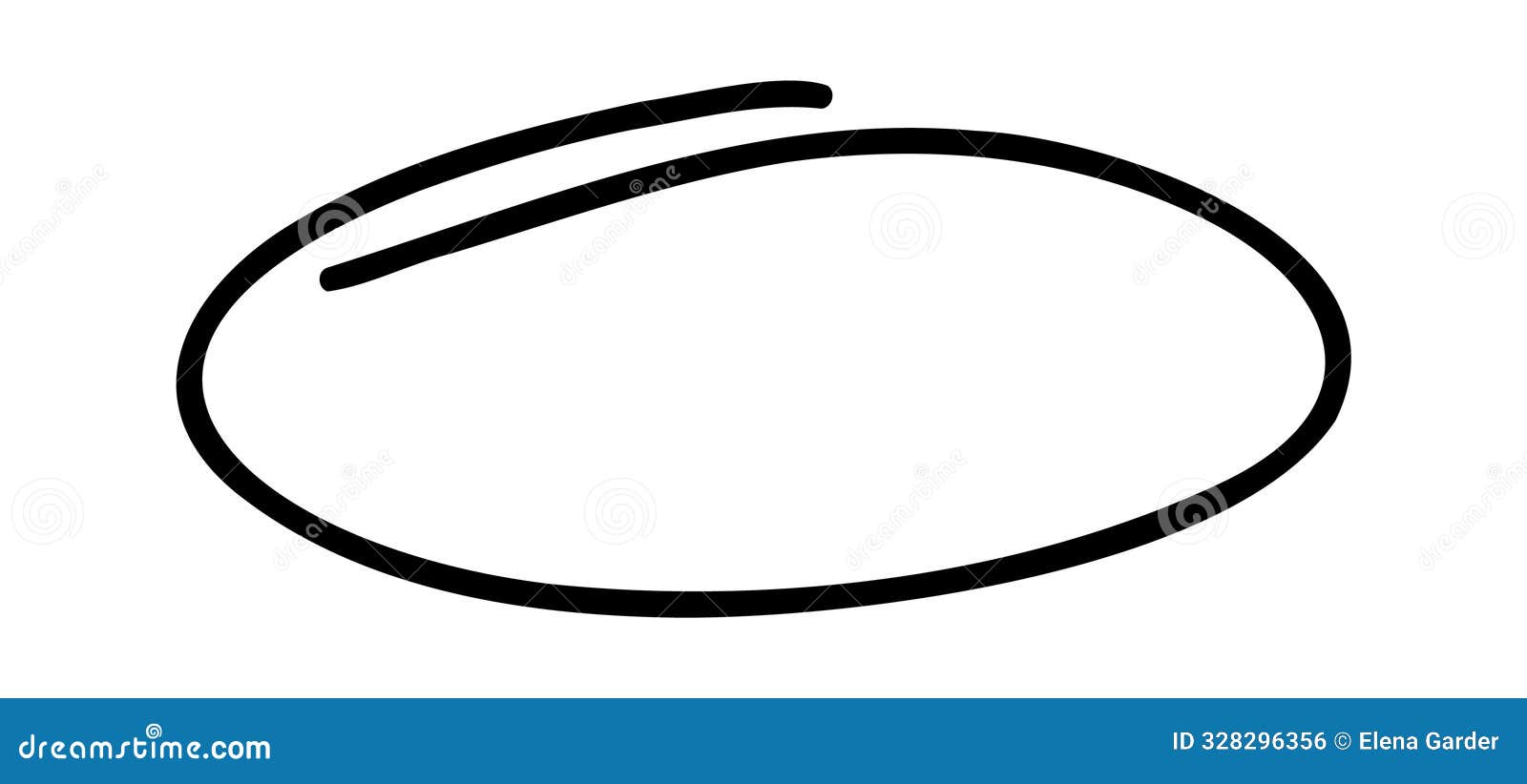 Doodle Oval Frame. Hand Drawn Circle Pencil Sketch. Vector Scribble ...