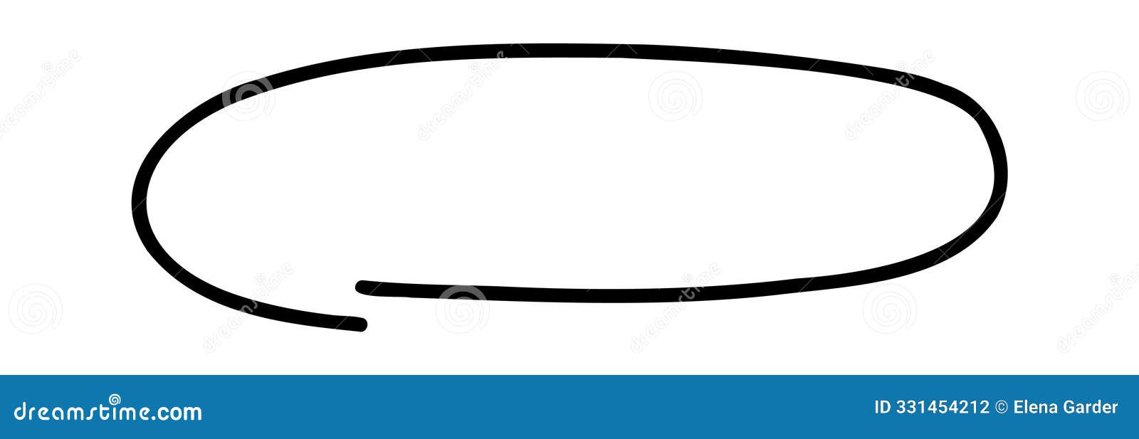 Doodle Oval Frame. Hand Drawn Circle Pencil Sketch. Vector Scribble ...