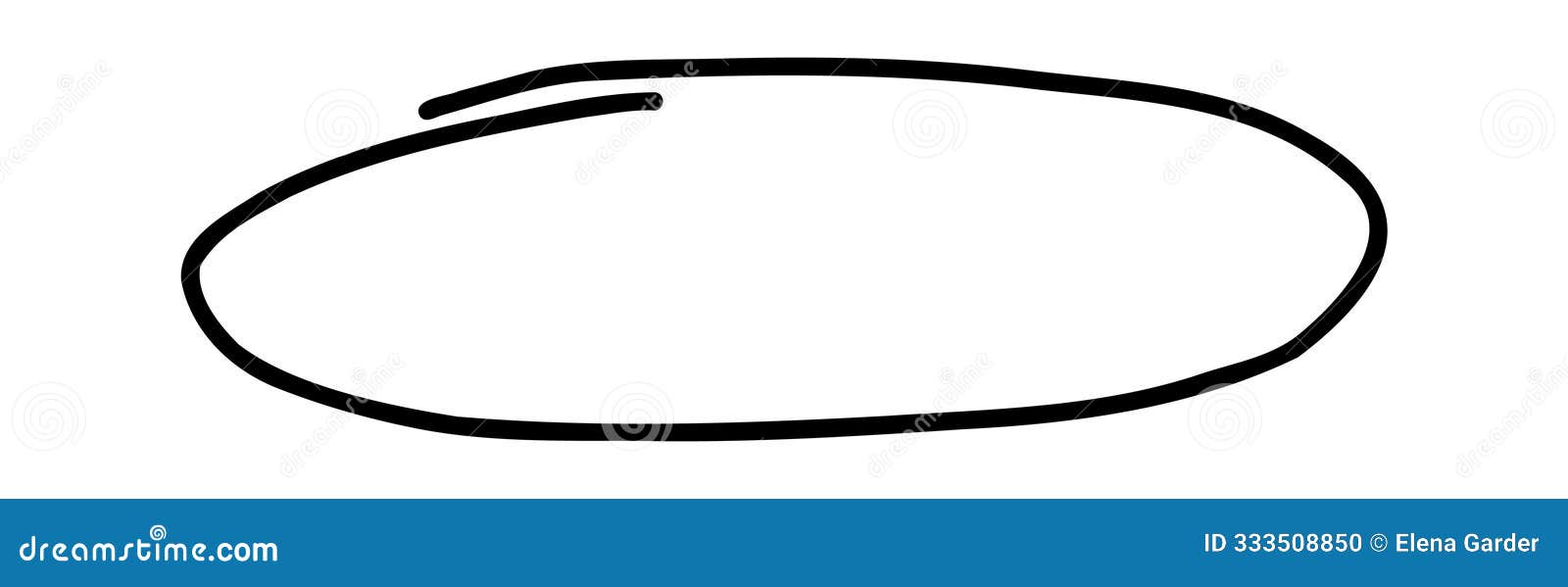 Doodle Oval Frame. Hand Drawn Circle Pencil Sketch. Vector Scribble ...