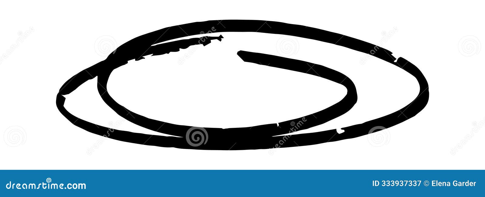 Doodle Oval Frame. Hand Drawn Circle Pencil Sketch. Vector Scribble ...