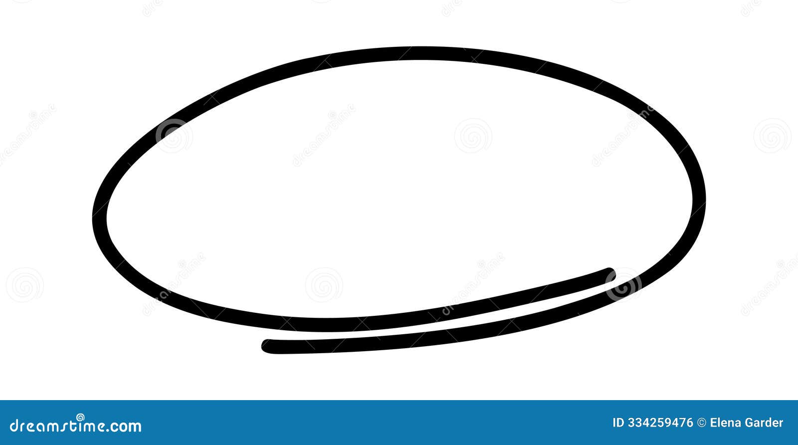 Doodle Oval Frame. Hand Drawn Circle Pencil Sketch. Vector Scribble ...