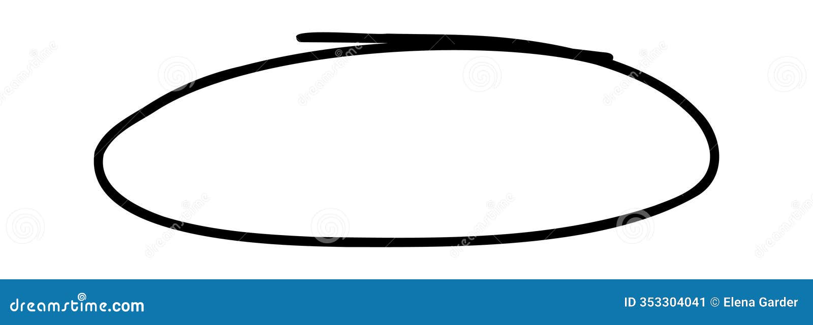 Doodle Oval Frame. Hand Drawn Circle Pencil Sketch. Vector Scribble ...