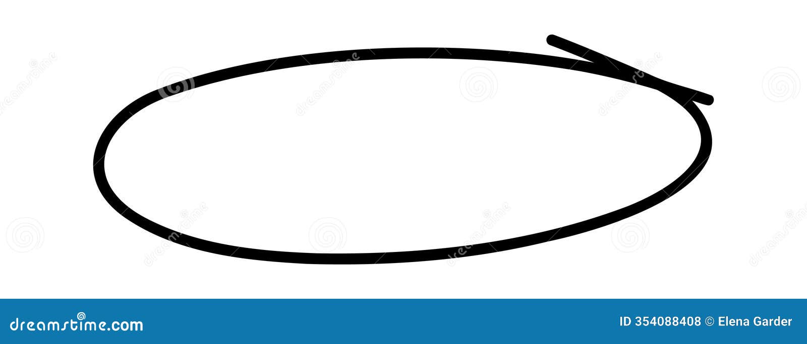 Doodle Oval Frame. Hand Drawn Circle Pencil Sketch Stock Illustration ...