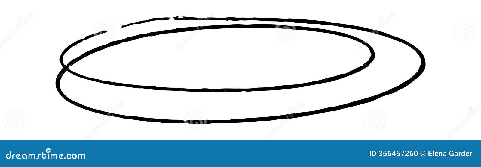 Doodle Oval Frame. Hand Drawn Circle Pencil Sketch. Vector Scribble ...