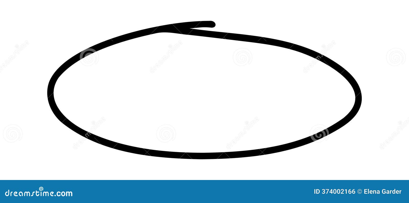 Doodle Oval Frame. Hand Drawn Circle Pencil Sketch. Vector Scribble ...