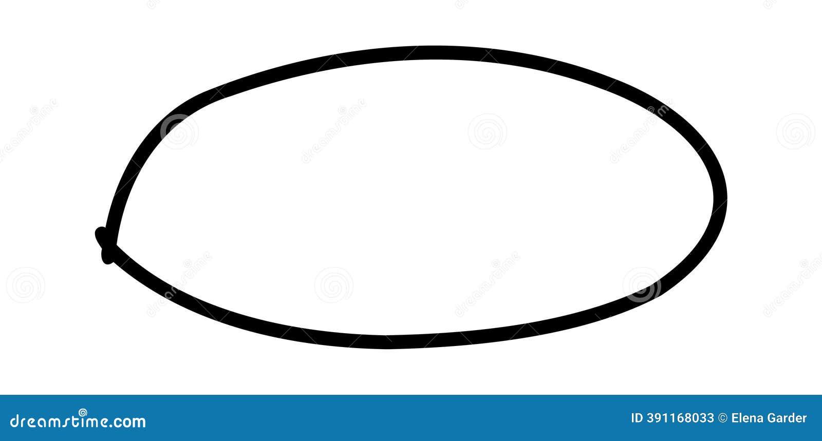 Doodle Oval Frame. Hand Drawn Circle Pencil Sketch. Vector Scribble ...