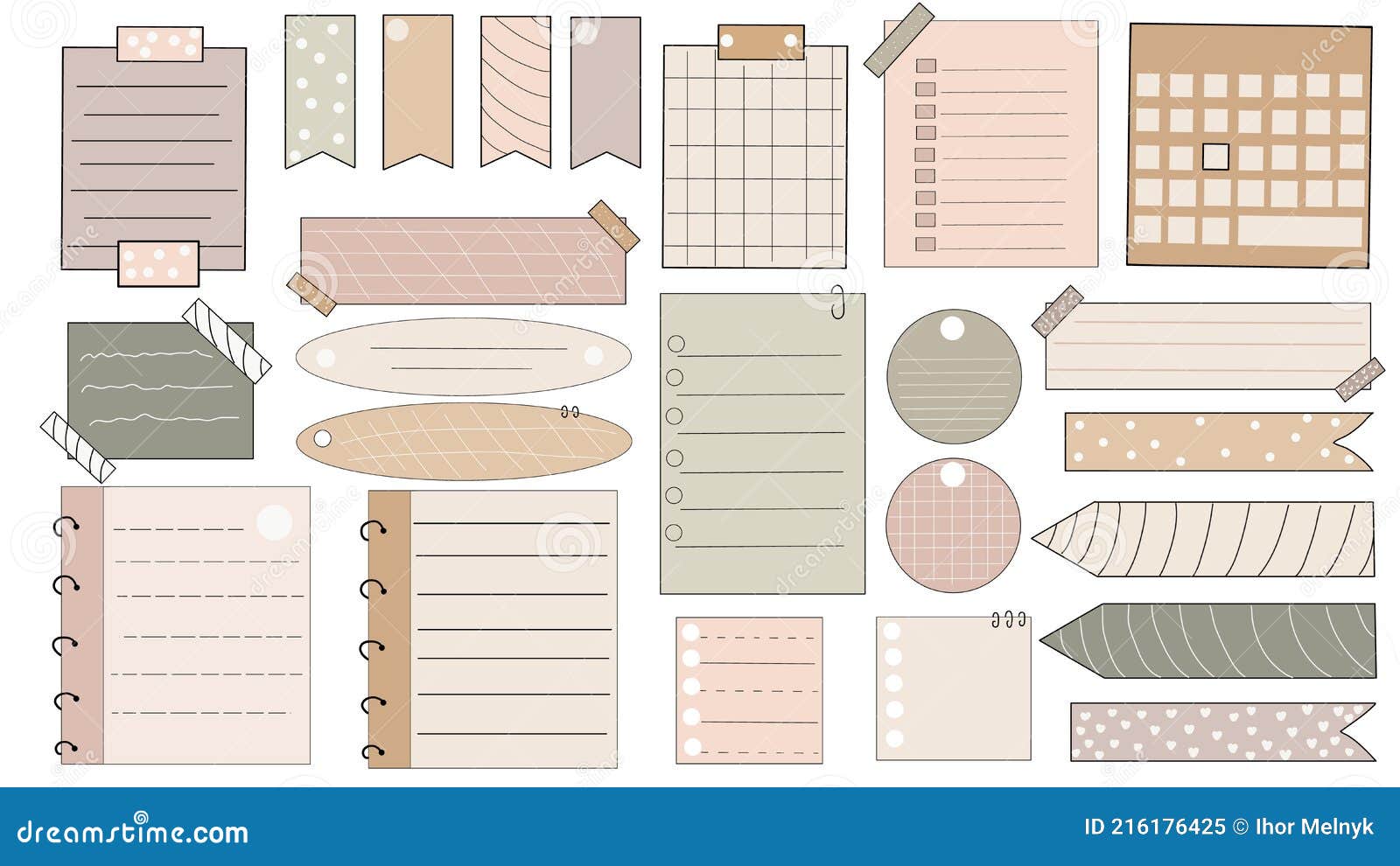 Cartoon Torn Paper Set. Vector | CartoonDealer.com #116731264