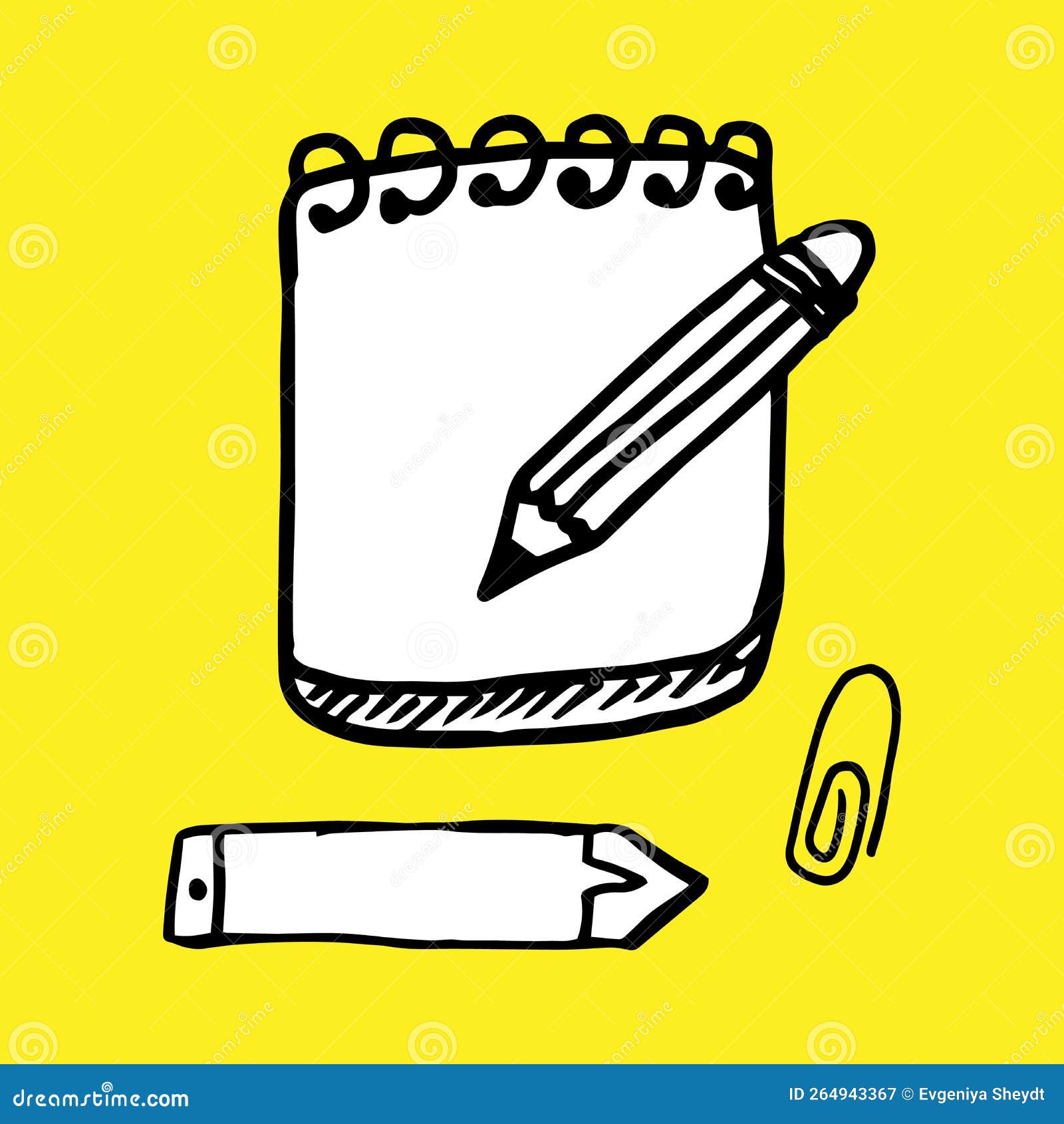Scribbles On A Sheet Of Lined Paper Vector Illustration | CartoonDealer ...